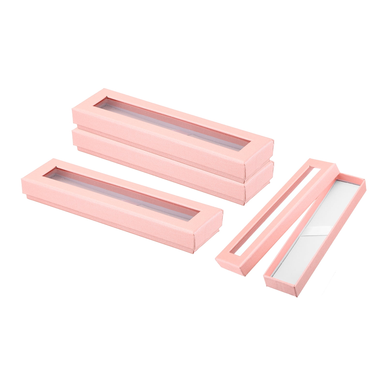 Uxcell Pen Gift Box, 4 Pack Empty Pen Case Cardboard Case with Clear ...