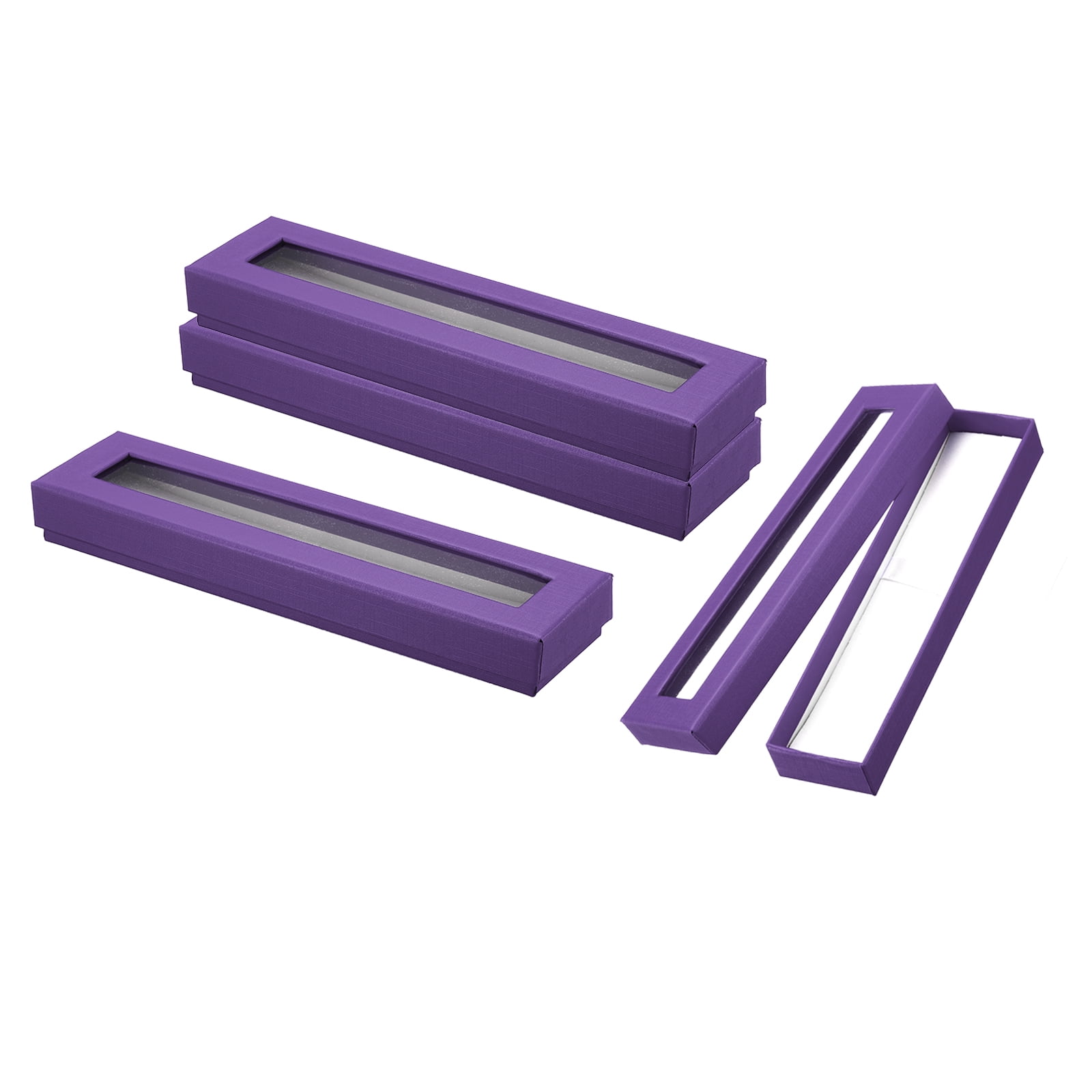 Uxcell Pen Gift Box, 4 Pack Empty Pen Case Cardboard Case with Clear ...