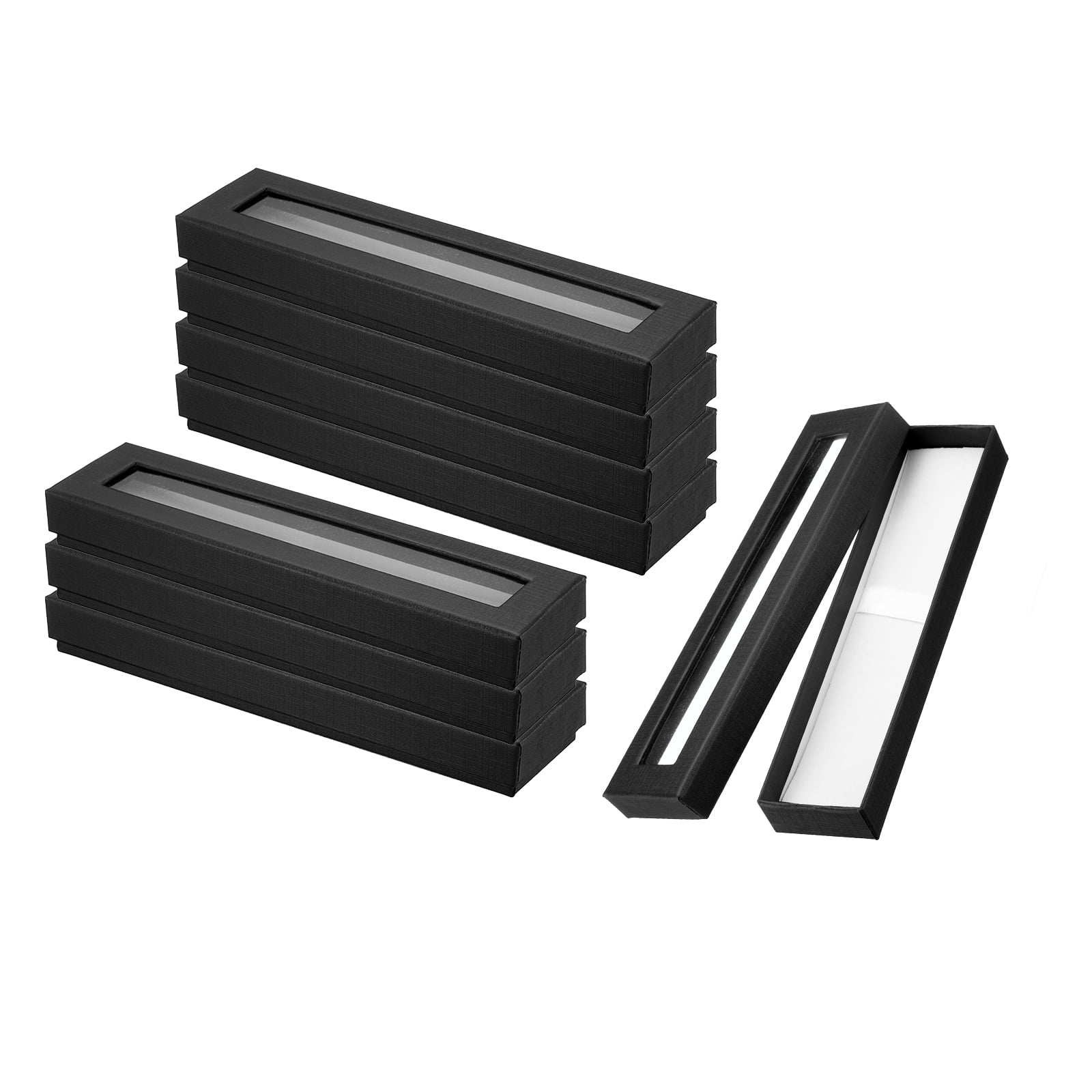 Uxcell Pen Gift Box, 8 Pack Empty Pen Case Cardboard Case with Clear ...