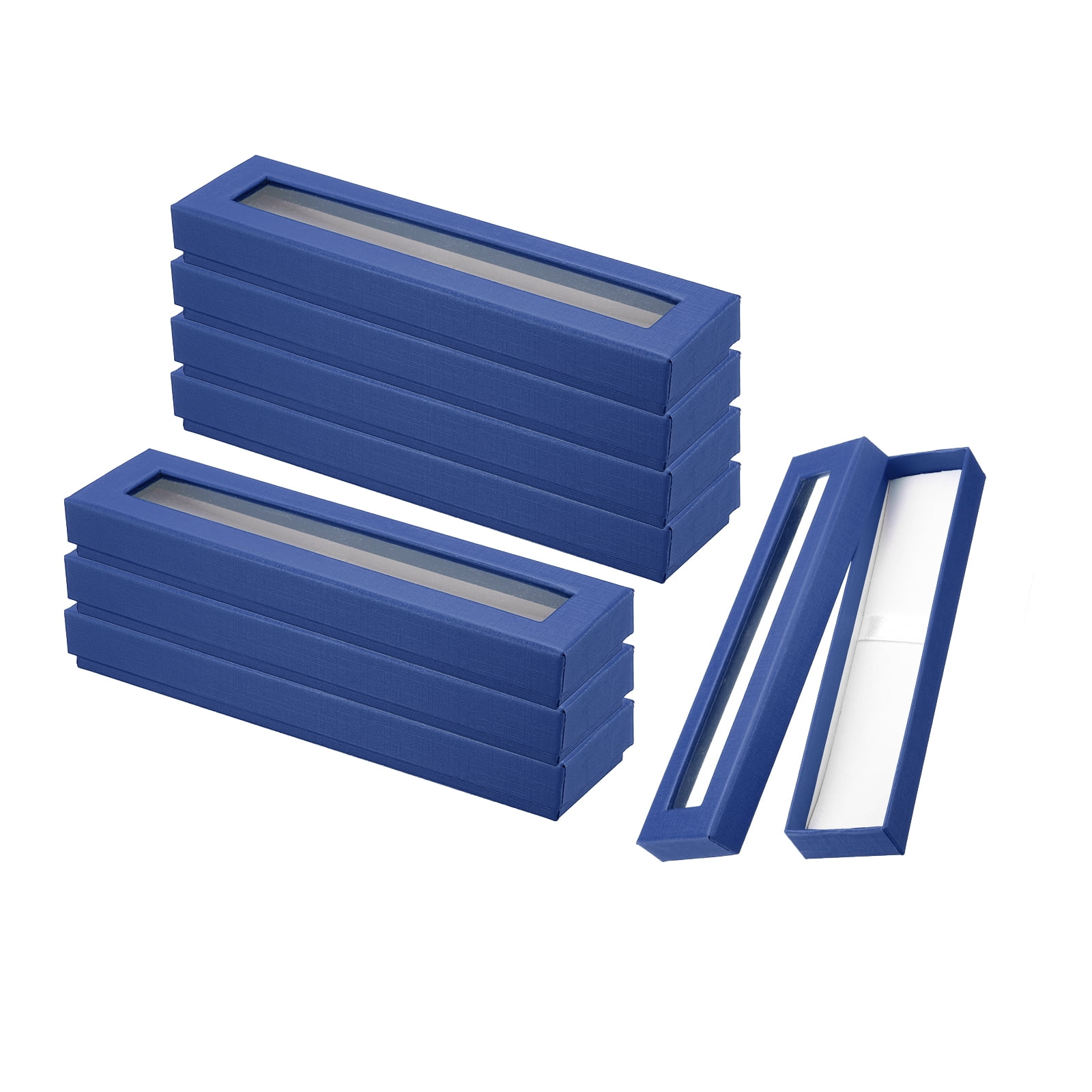 Uxcell Pen Gift Box, 8 Pack Empty Pen Case Cardboard Case with Clear ...