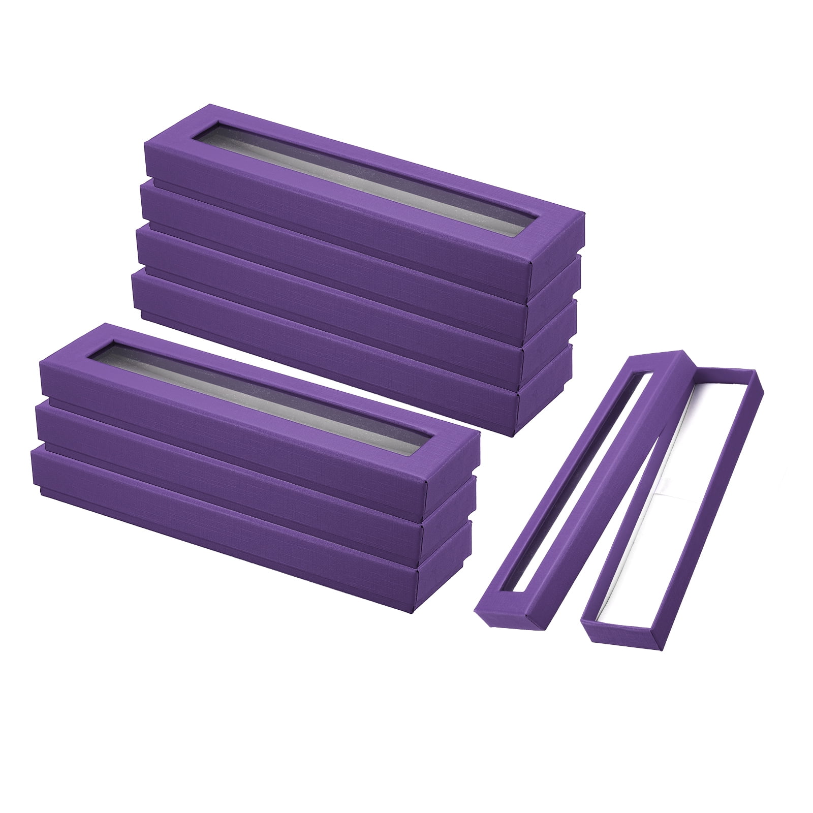 Uxcell Pen Gift Box, 8 Pack Empty Pen Case Cardboard Case with Clear ...