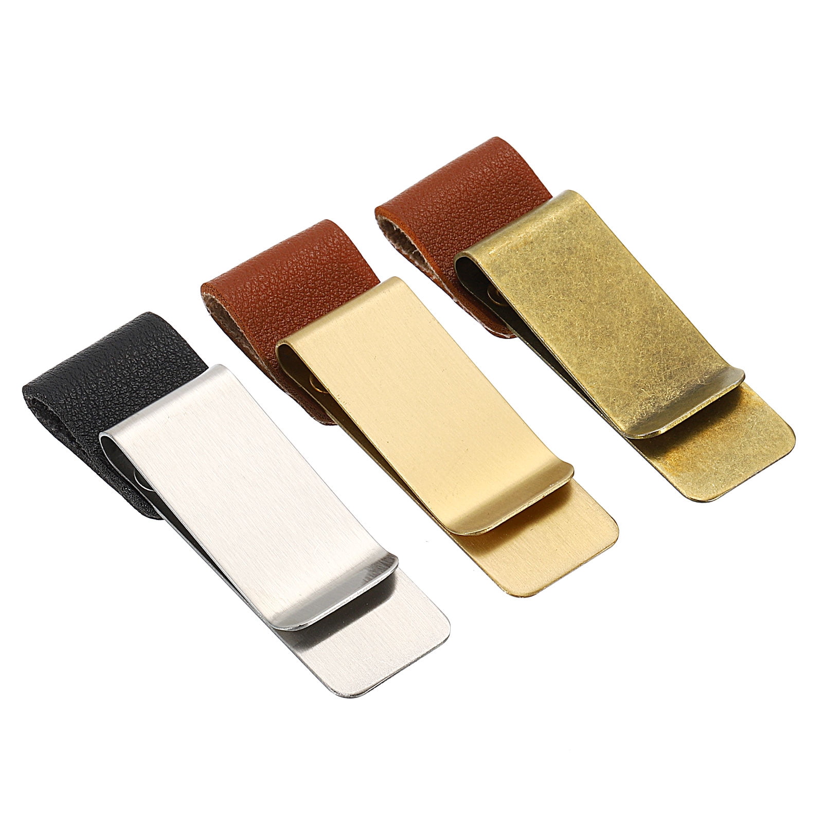 Uxcell Pen Holder Clip, Stainless Pencil Loop with Carved Leather ...