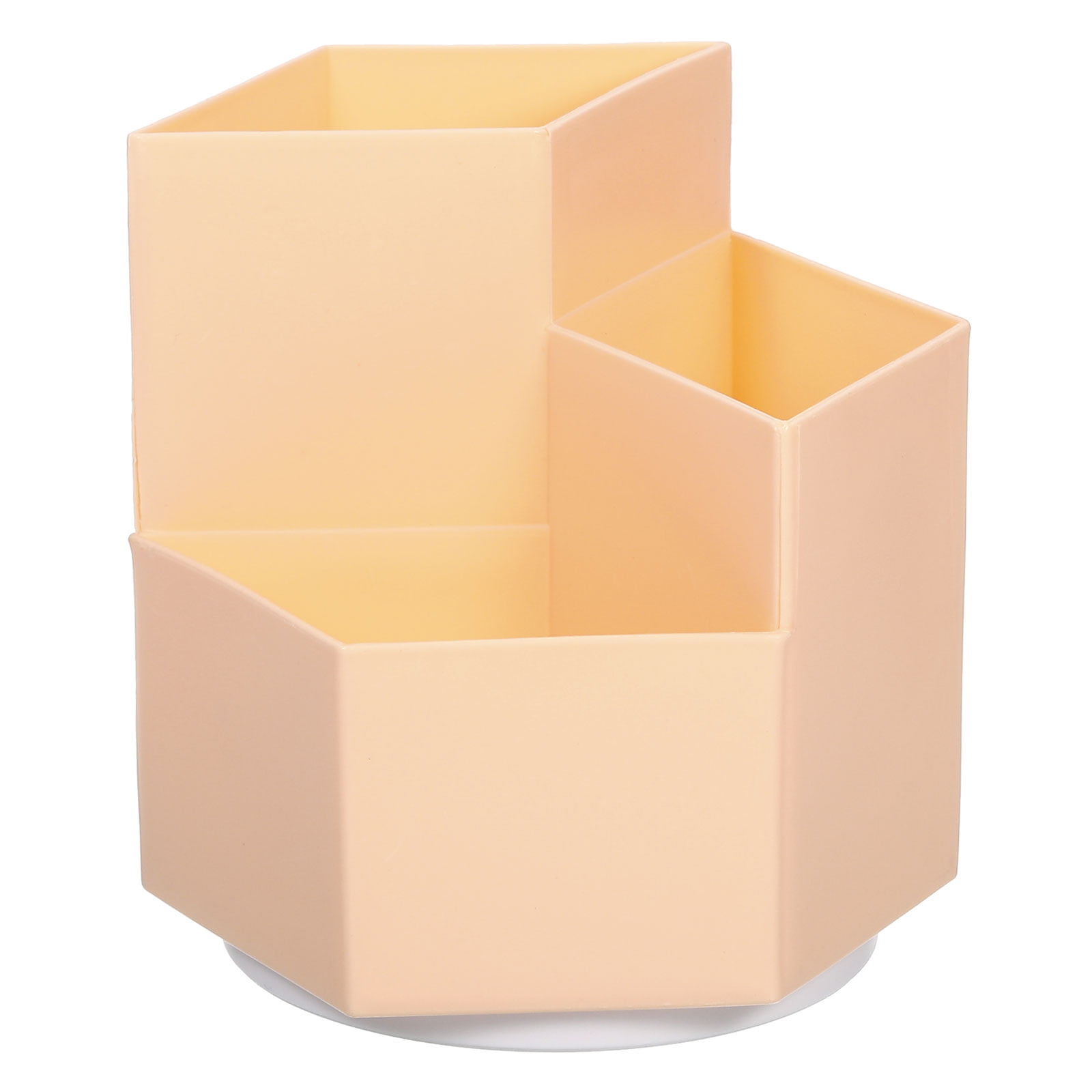 Uxcell Pencil Holder 3 Slots Rotating Desktop Organizer Pen Cup, Pink ...