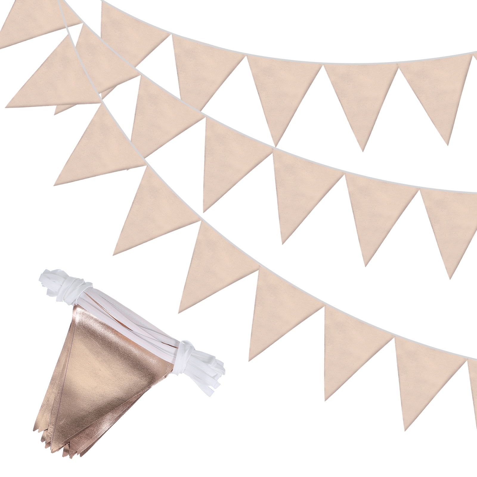 Pennant Banner Flags Colorful Triangle Banners Champagne/Gold - Walmart.com