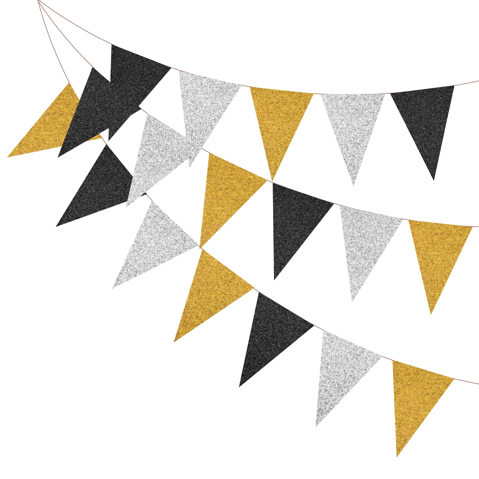 Uxcell Pennant Banner Flags Paper Triangle Flag Bunting Banner Garland ...