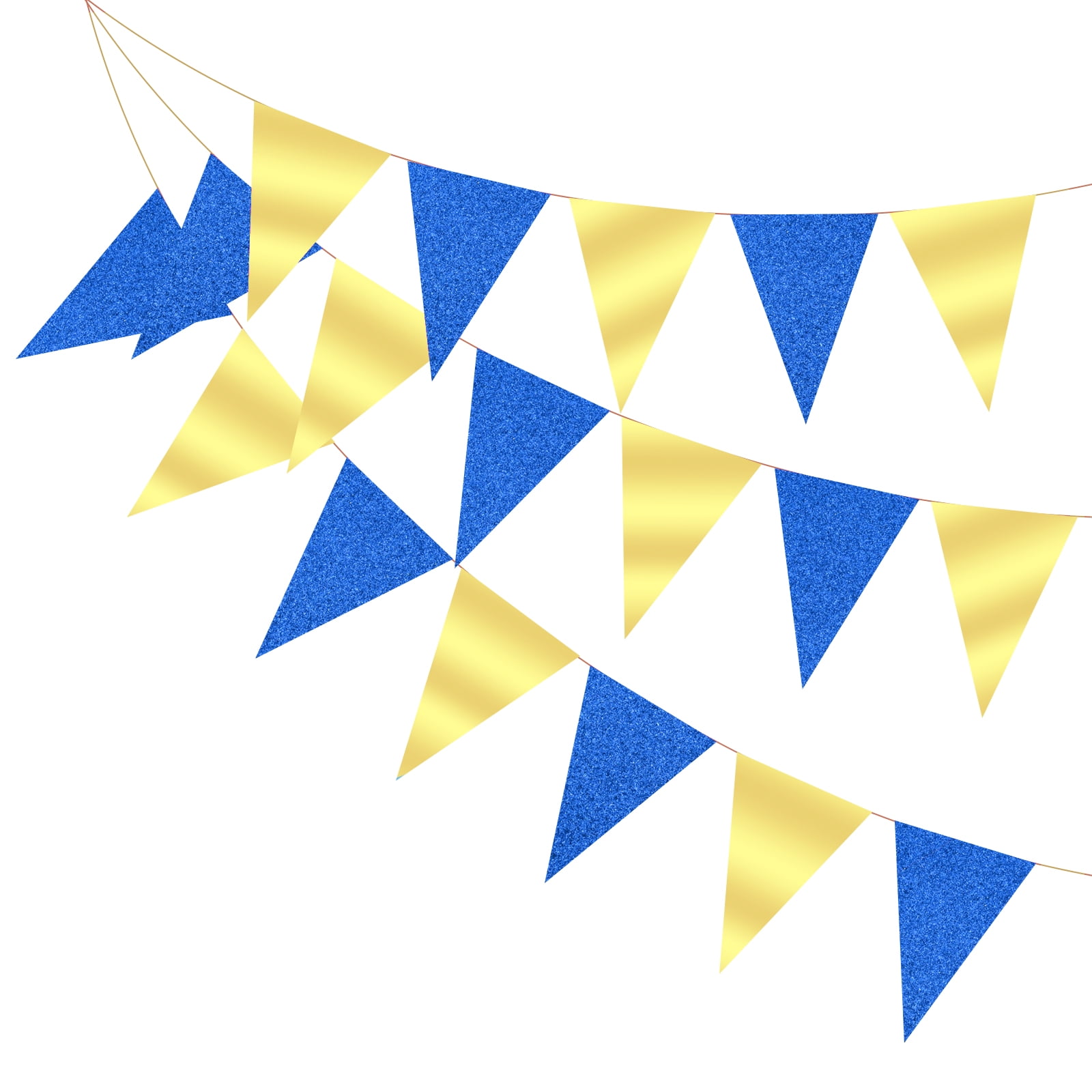 Uxcell Pennant Banner Flags Paper Triangle Flag Bunting Banner Garland ...
