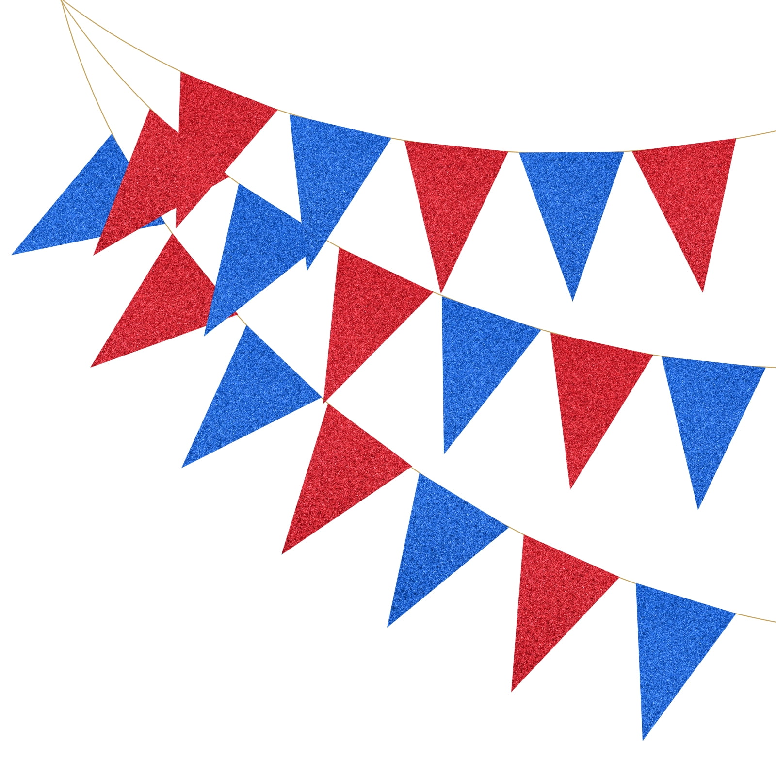 Uxcell Pennant Banner Flags Paper Triangle Flag Bunting Banner Garland ...