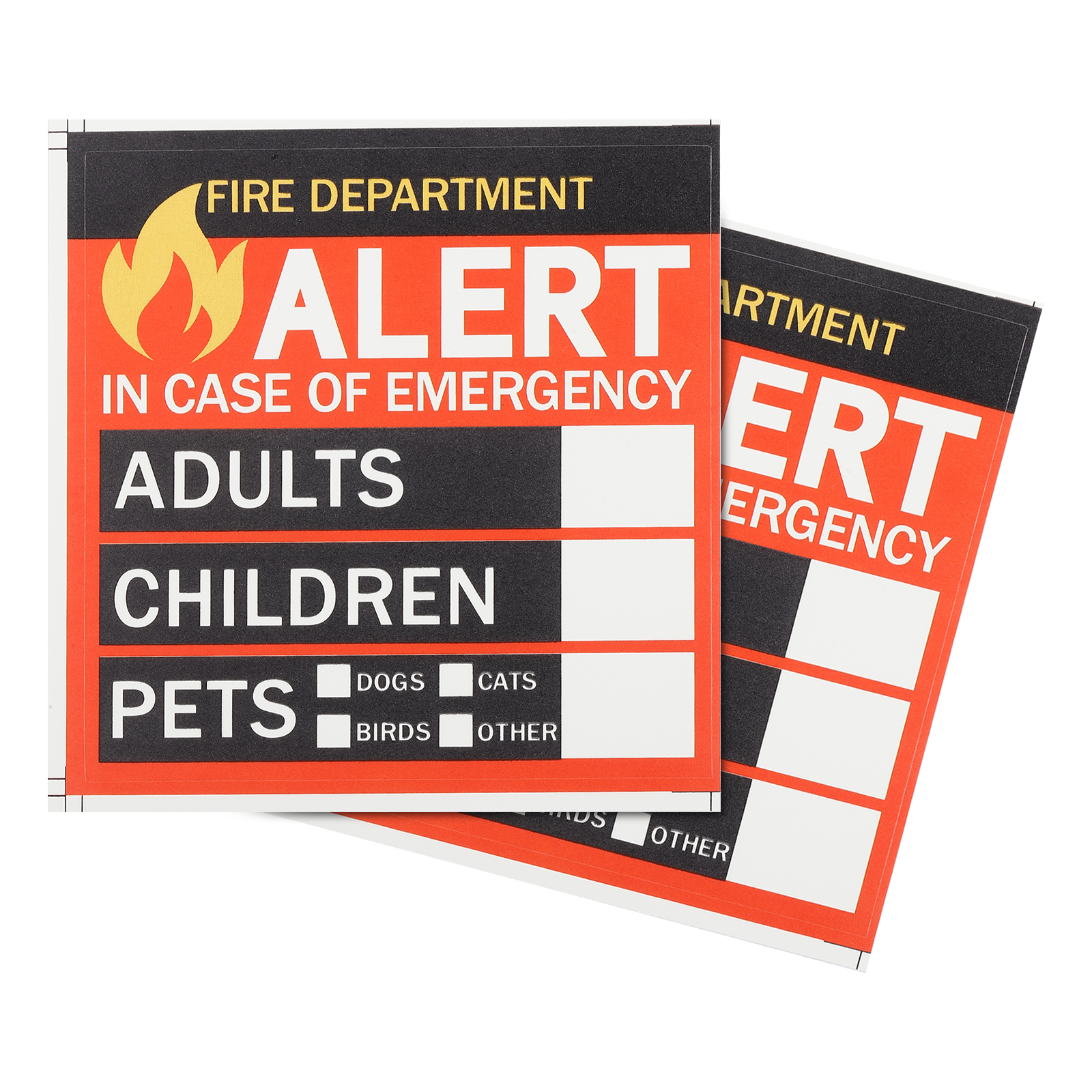 Uxcell People and Pet Safety Locator Sticker 3x3", 10 Pack Fire Rescue ...