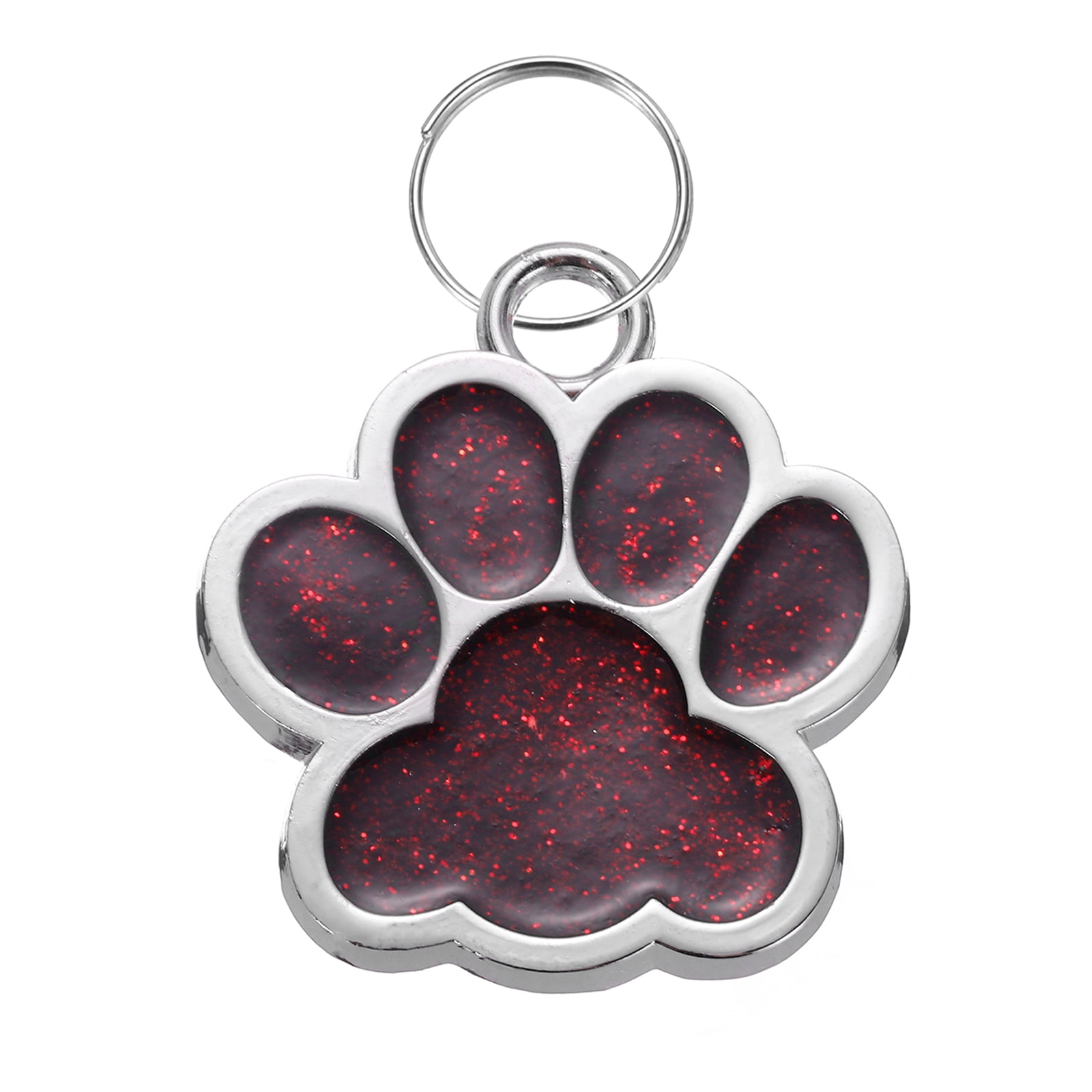 Uxcell Pet ID Tags Cute Paw Shape, 38x38mm Metal Personalized Engraving ...