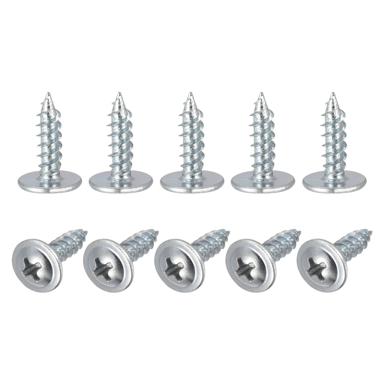Uxcell Phillips Head Self Tapping Screws, #8 x 1/2" Carbon Steel Wood ...