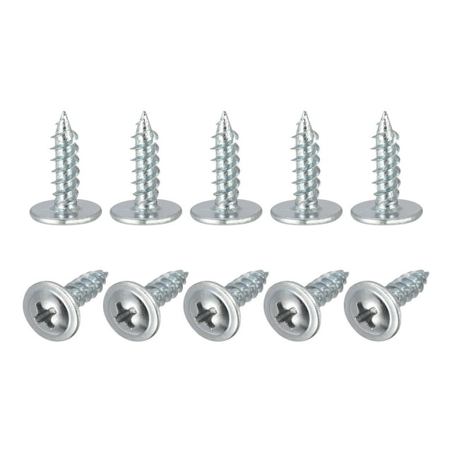 Uxcell Phillips Head Self Tapping Screws, #8 x 1/2" Carbon Steel, 50pcs Pack - Walmart.com