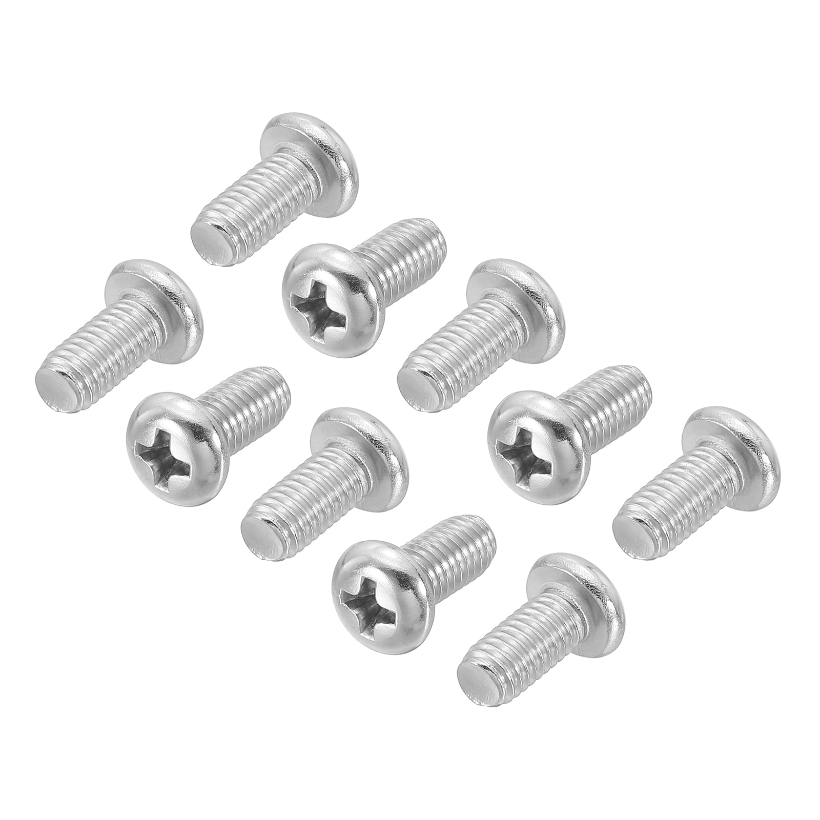 Uxcell Phillips Pan Head Screws, 15 Pack M5-0.8 x 12mm 304 Stainless Steel 18-8 Full Thread Pan ...
