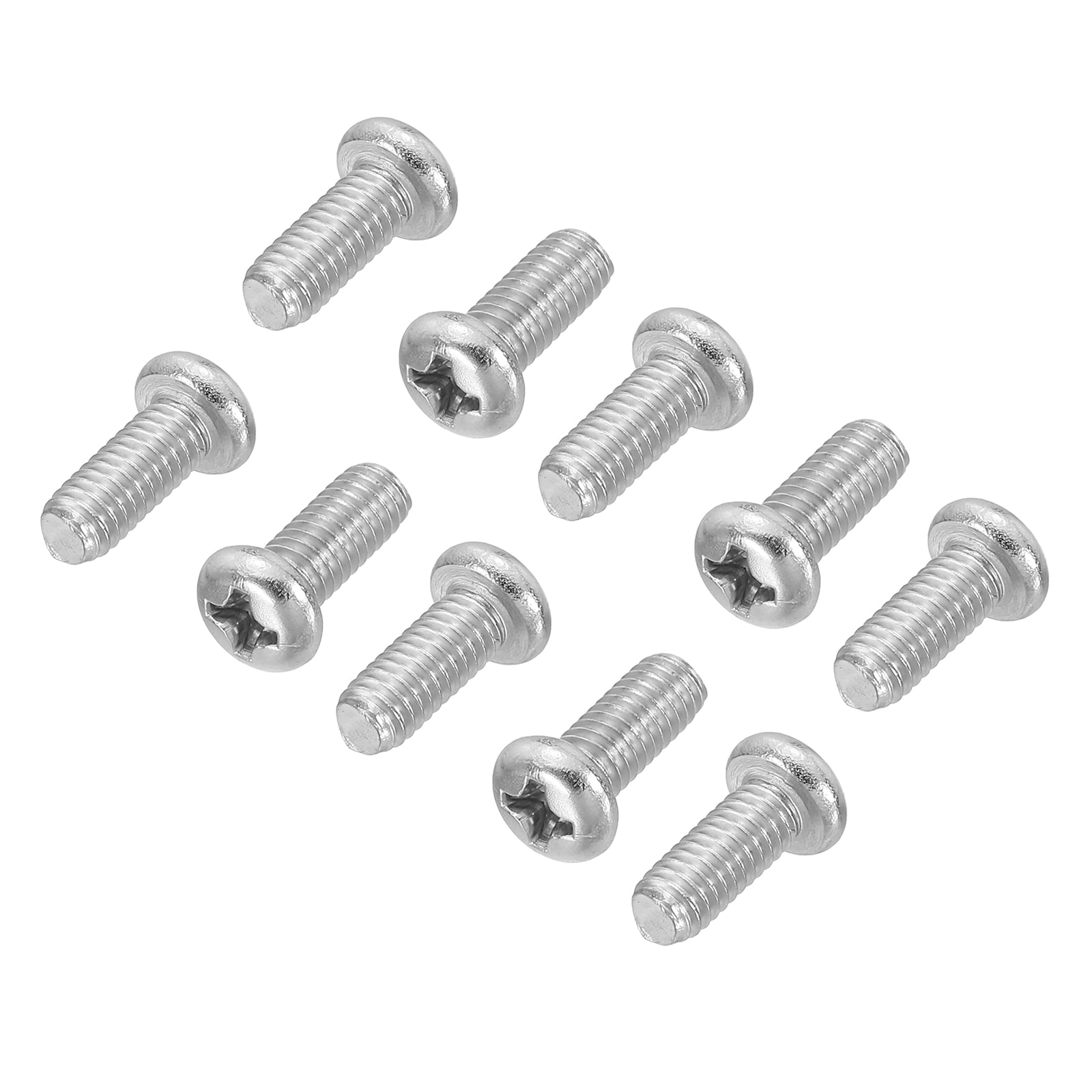 Uxcell Phillips Pan Head Screws, 60 Pack M4-0.7 x 10mm 304 Stainless ...