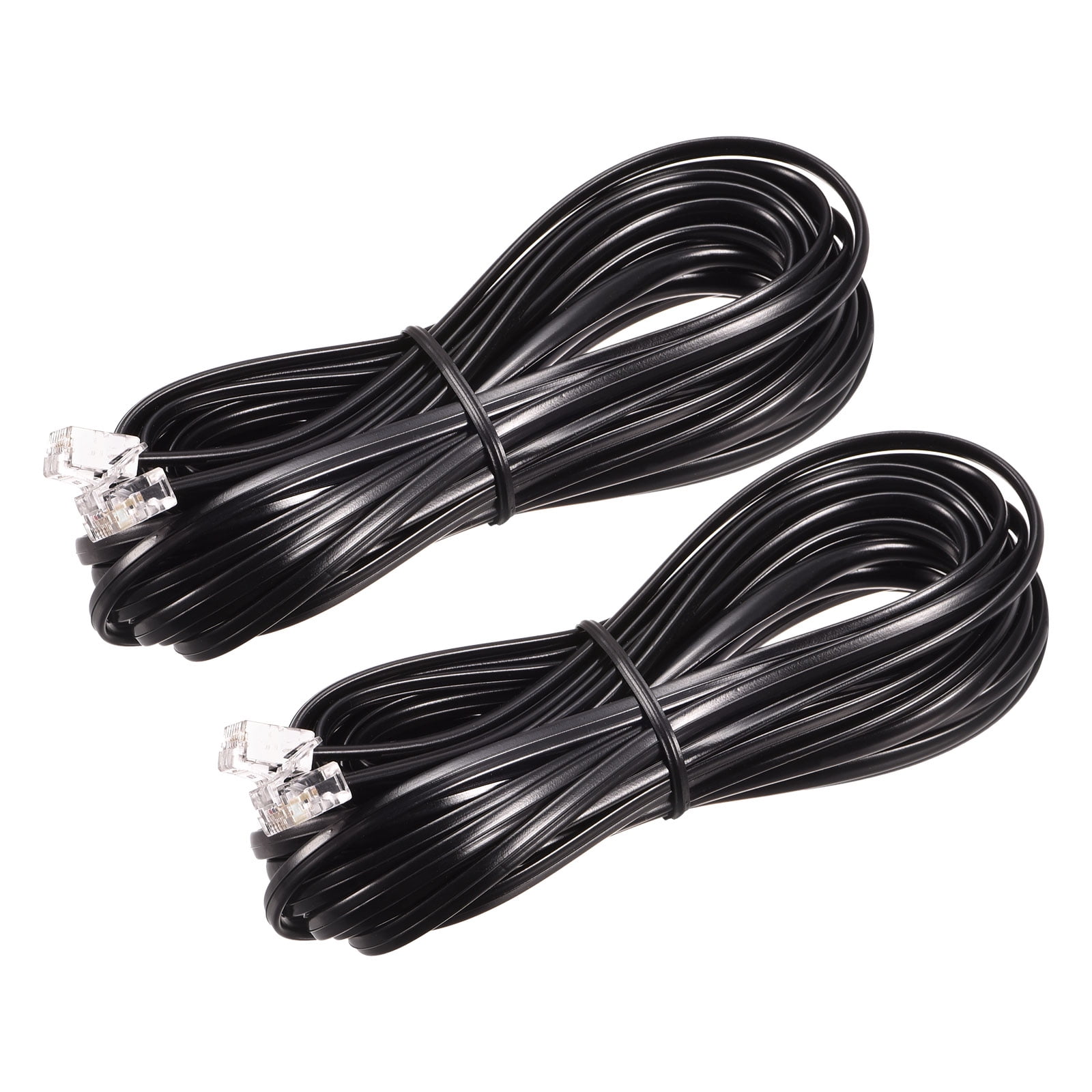 Uxcell Phone Extension Cord Telephone Cable Phone Line Cord RJ11 6P4C ...
