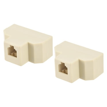 ELECTCHN Two Way Telephone Splitters RJ11 Male to Dual Female Cable ...