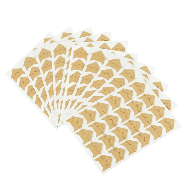 Uxcell Photo Corners Adhesive DIY Picture Mounting Sticker Brown 15 ...