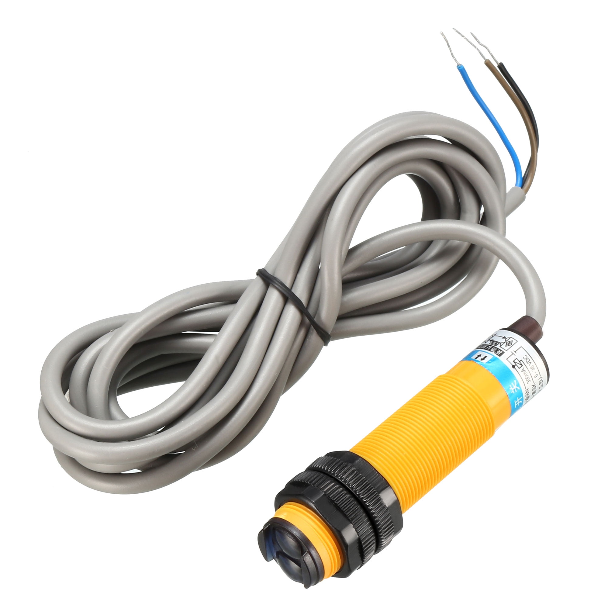 Uxcell Photoelectric Sensor Switch with Reflector Panel DC 6-36V ...