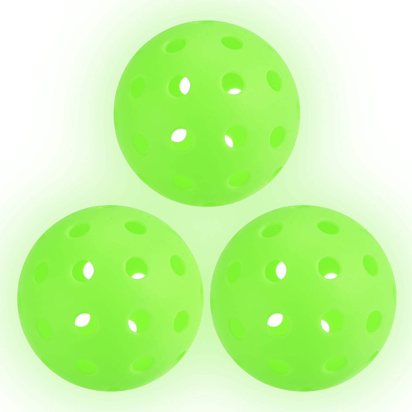 Uxcell Pickleball Balls Glow in the Dark Pickleball Outdoor Pickleball ...
