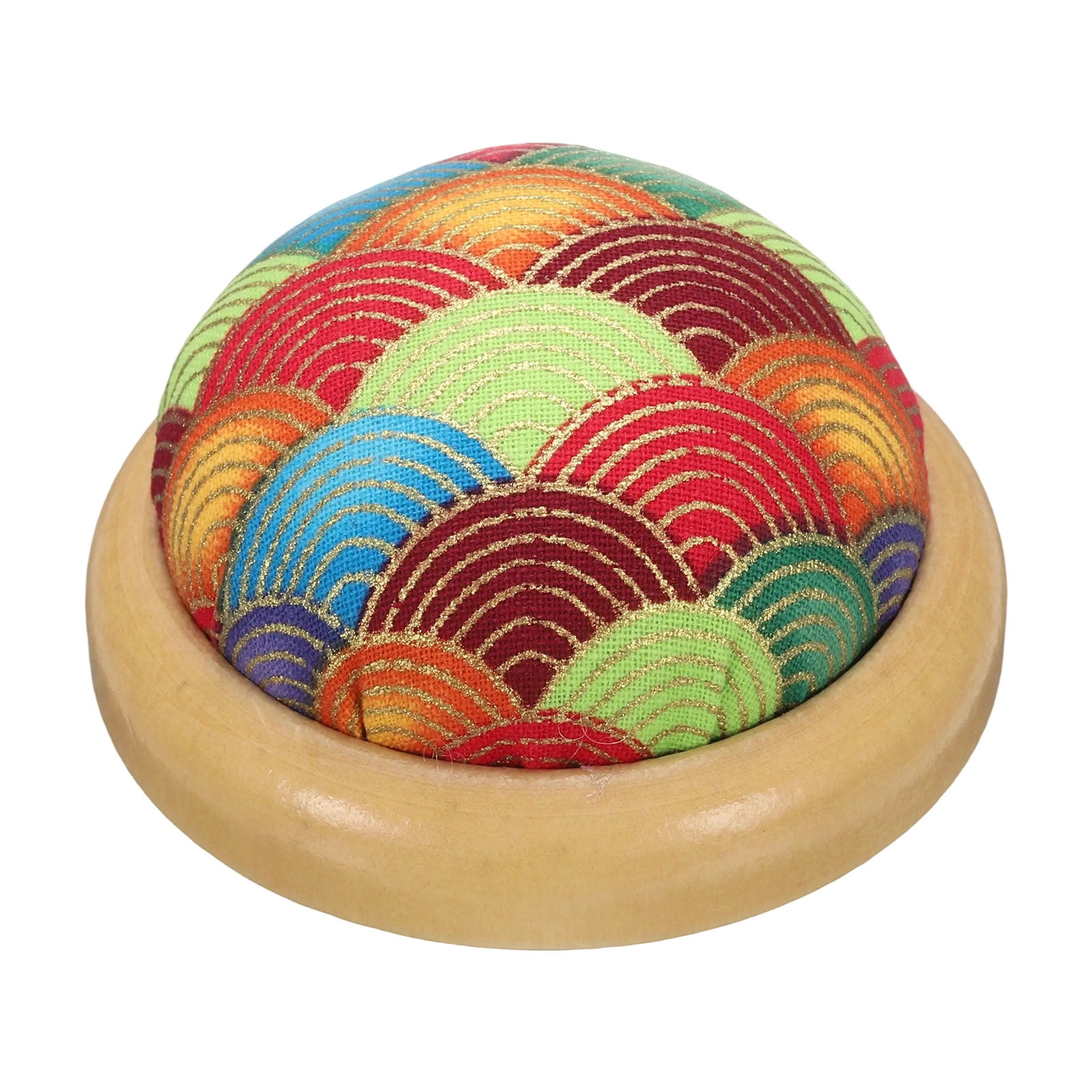 Uxcell Pin Cushion Wooden Base Japanese Style Round Pincushion for ...