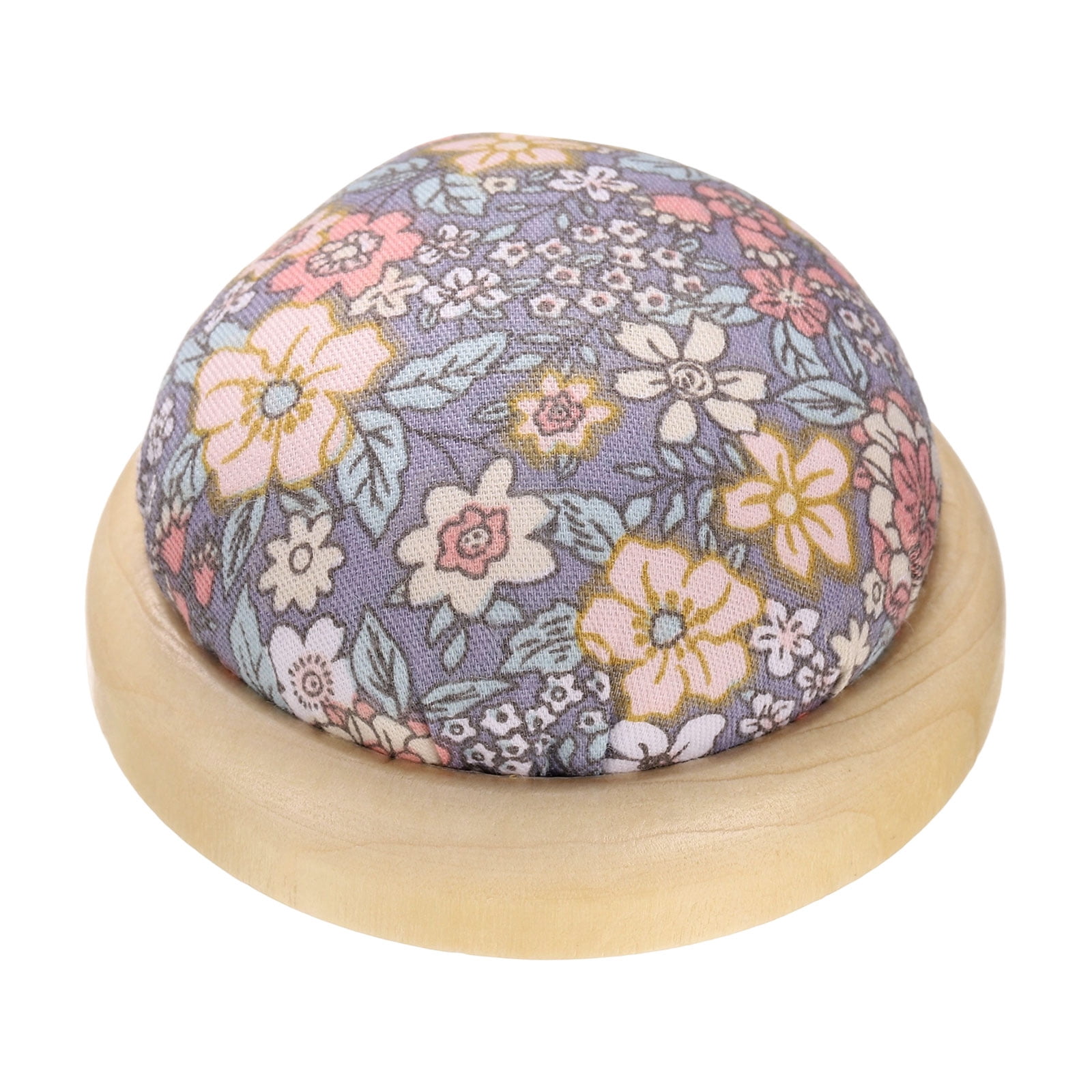 Uxcell Pin Cushion Wooden Base Japanese Style Round Pincushion for ...