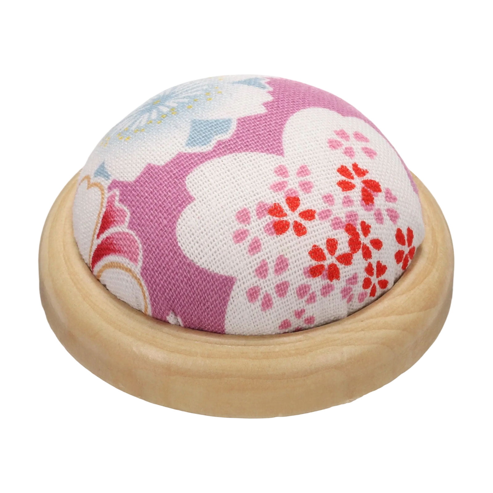 Uxcell Pin Cushion Wooden Base Japanese Style Round Pincushion for ...