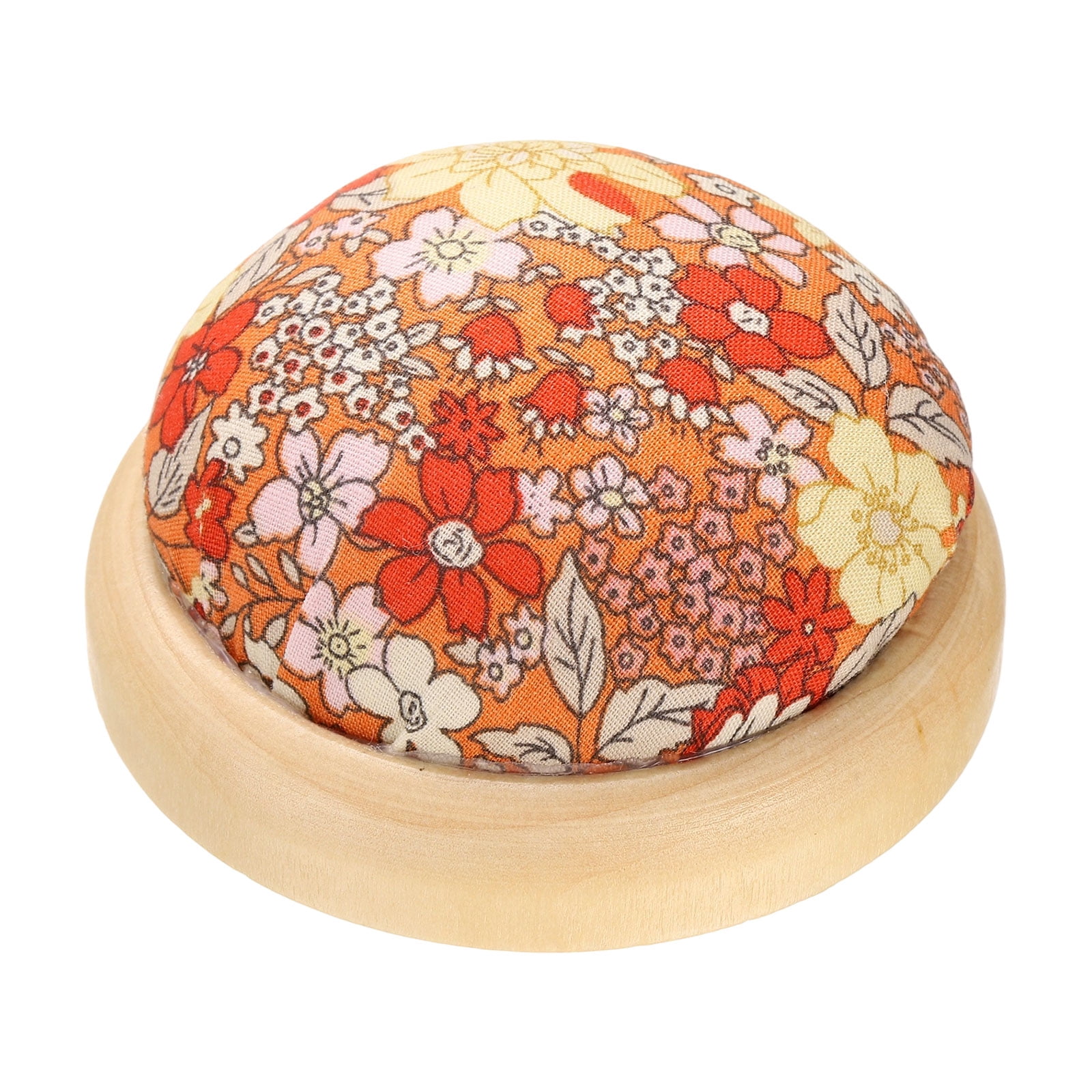 Uxcell Pin Cushion Wooden Base Japanese Style Round Pincushion for ...