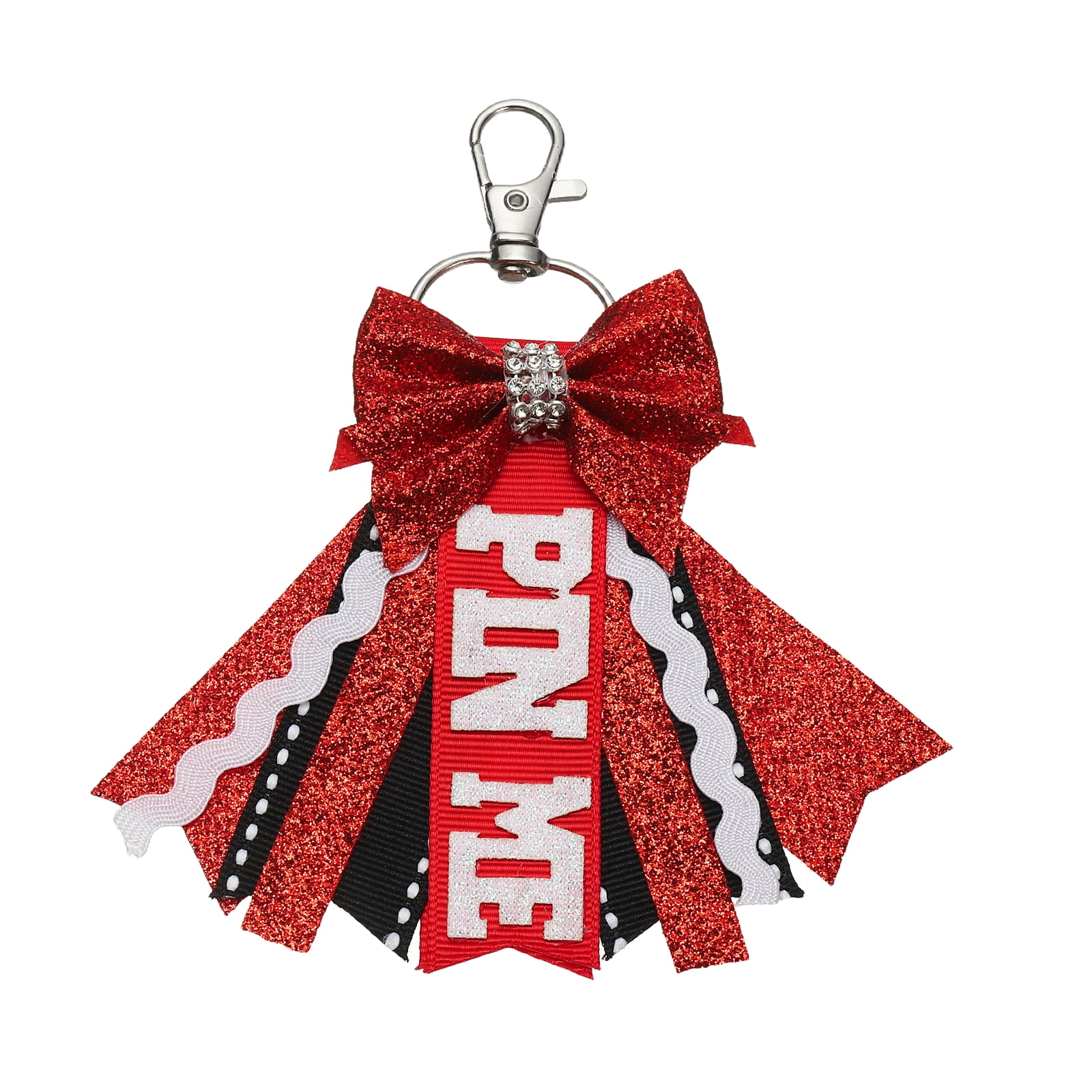 Uxcell Pin Me Cheer Bow Keychain, Sport Cute Cheerleader Gifts Key ...
