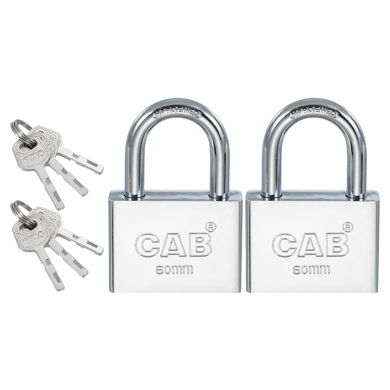 Pin Tumbler Padlock 58mm (2-1/4"), Keyed Different Locks Stainless Steel Padlocks Harden Shackle ...