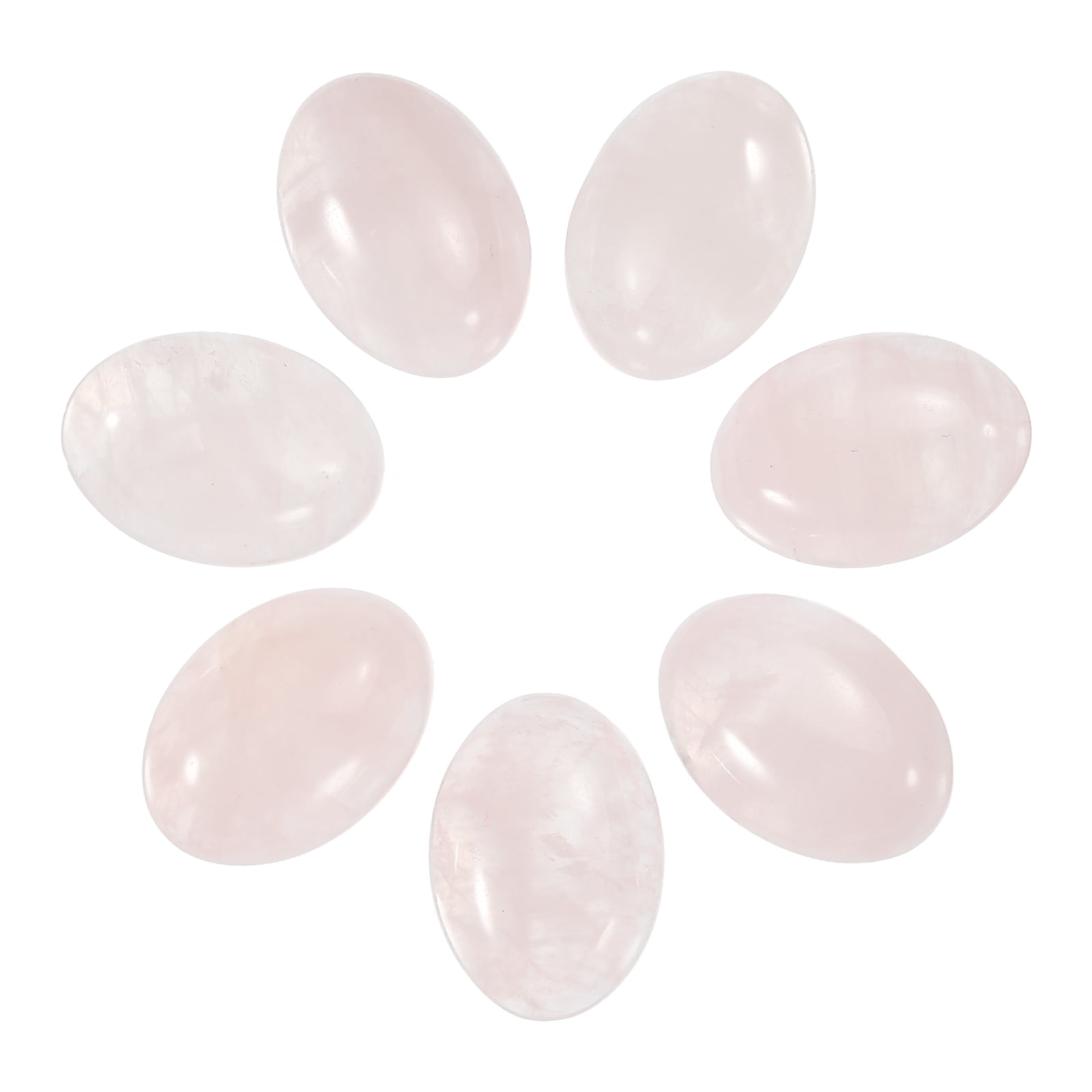 Uxcell Pink Flat Oval Stone 18mm x 13mm Flat Back Crystal Stone Beads ...