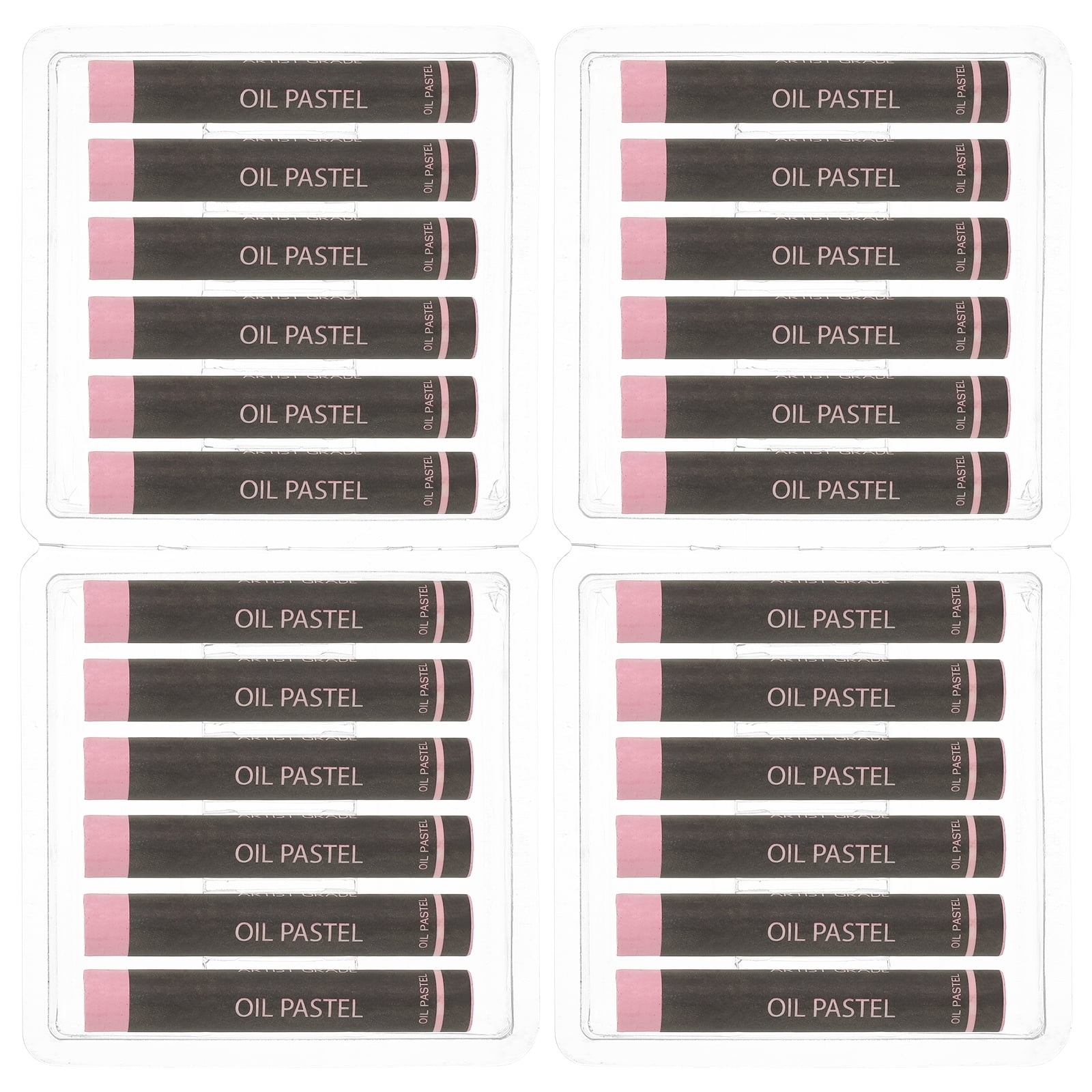 Uxcell Pink Oil Pastels, 24Pcs Soft Oil Crayons Creamy Pastels Stick ...