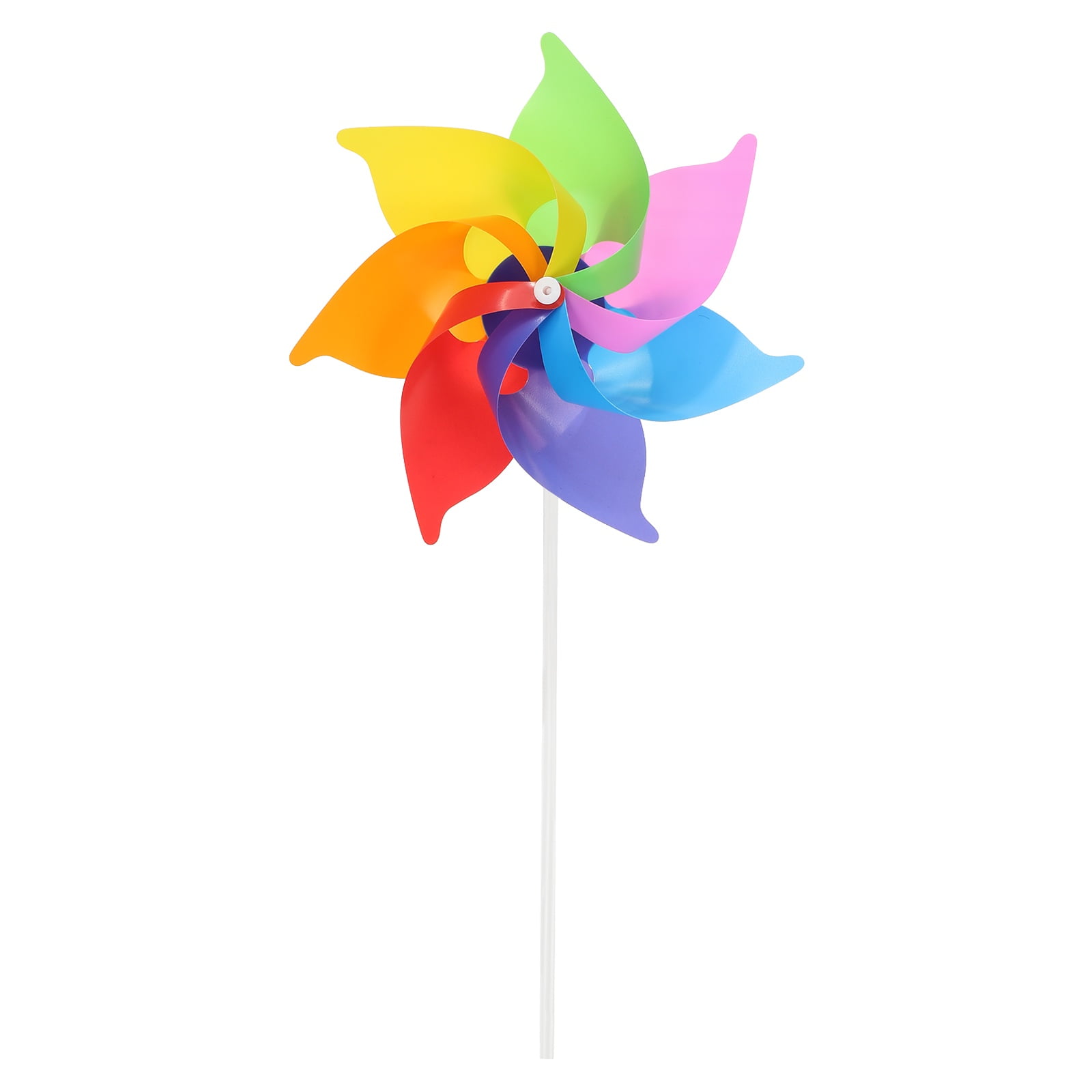 Uxcell Pinwheels 18mm Decorative Plastic Rainbow Spinners Windmill ...