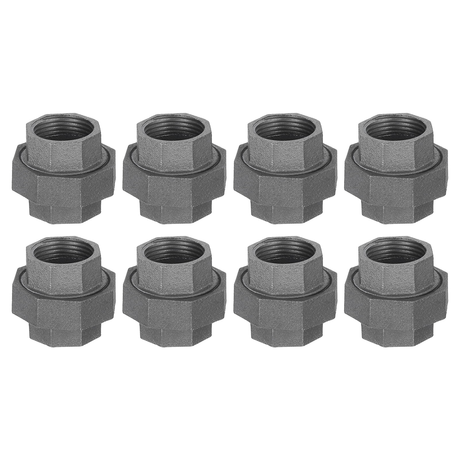 Uxcell Pipe Fittings Union, 1 Inch Malleable Cast Iron Union for ...