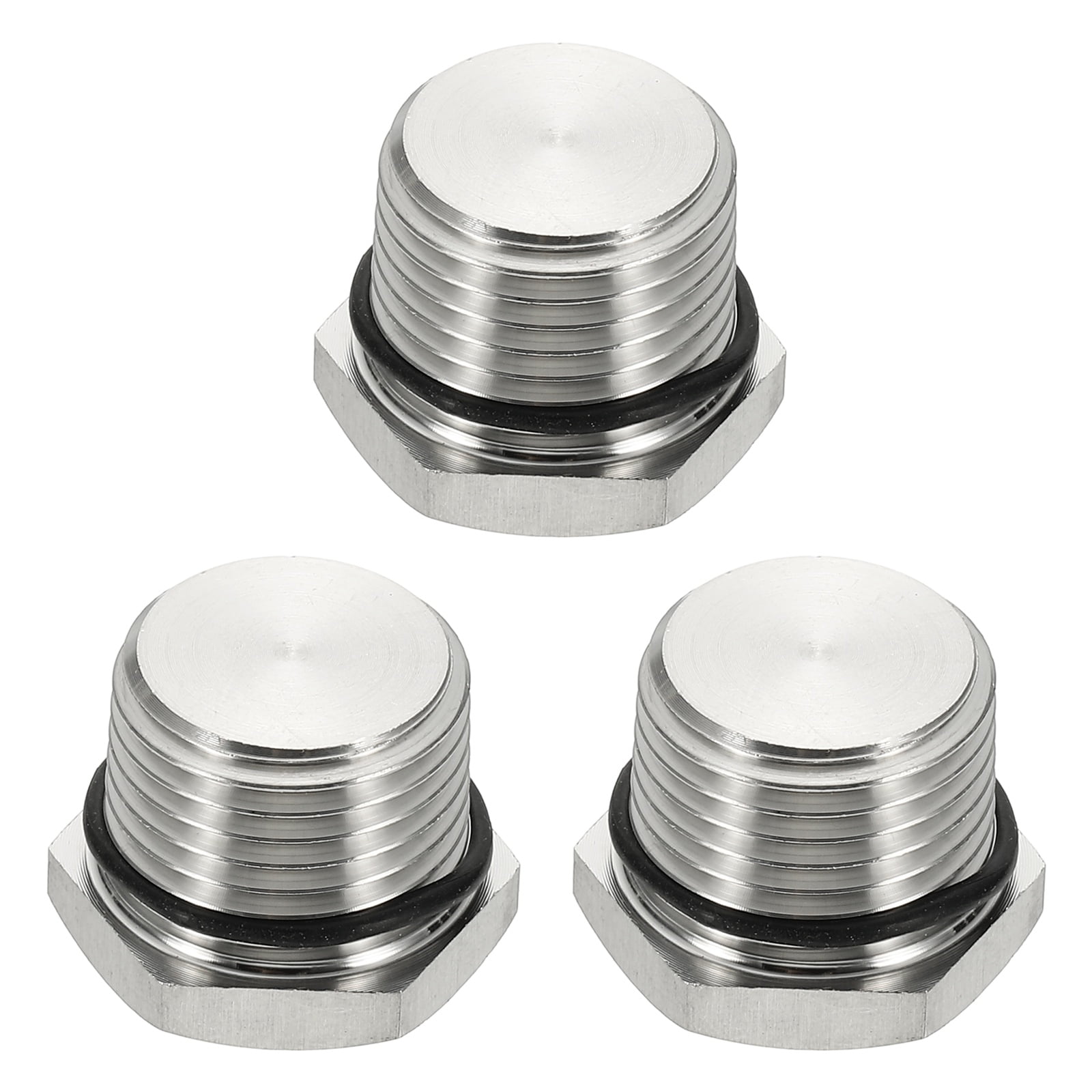 Uxcell Pipe Plug Fitting, Stainless Steel Male Outer Hex Thread for Plumbing Fixed with NPT1/2 ...