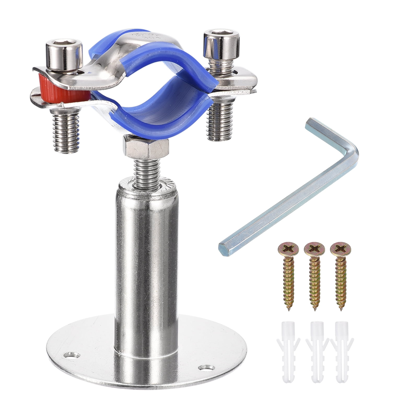 Uxcell Pipe Supports Adjustable Pipe Bracket Clamp Pipe Strap Fit for ...