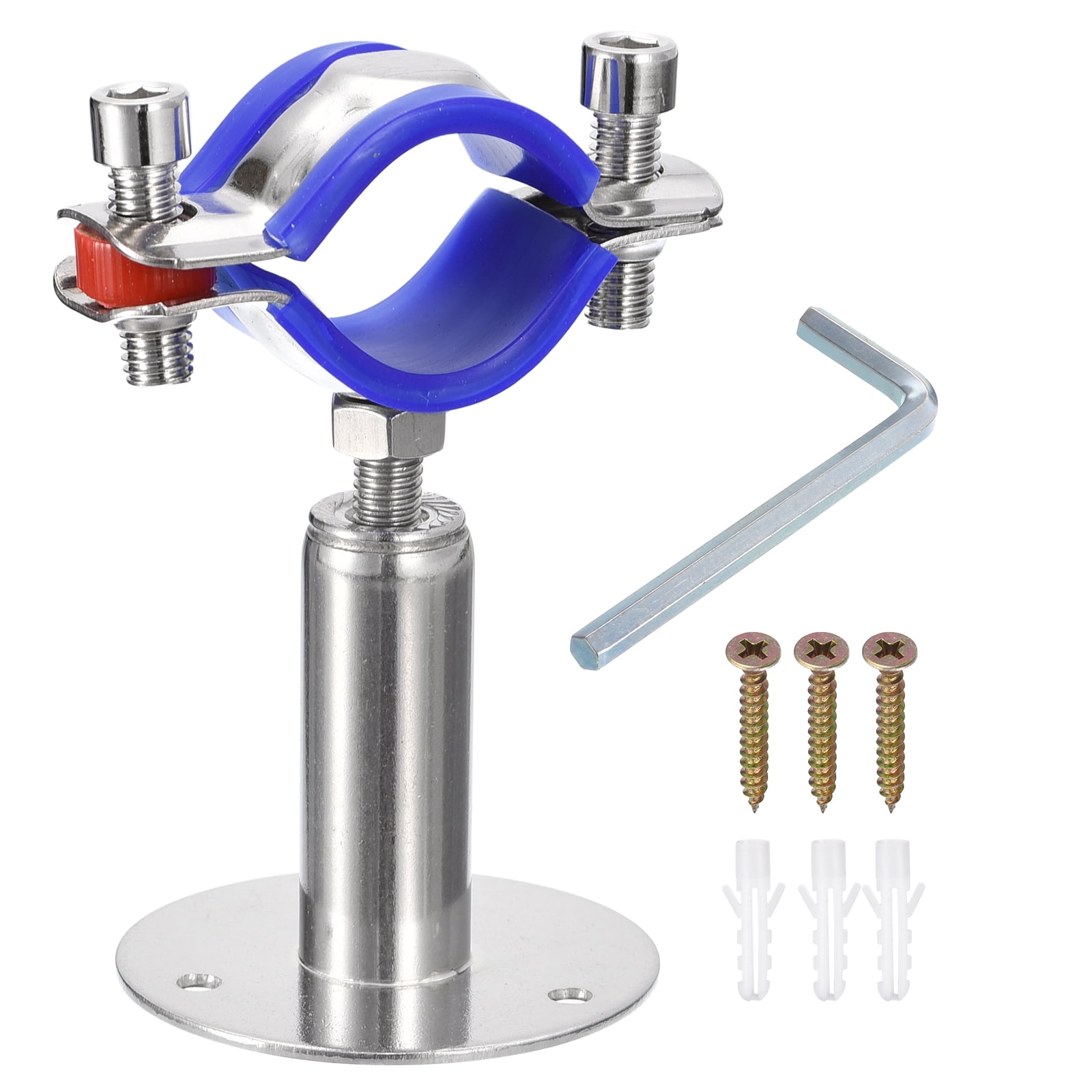 Uxcell Pipe Supports Adjustable Pipe Bracket Clamp Pipe Strap Fit for ...