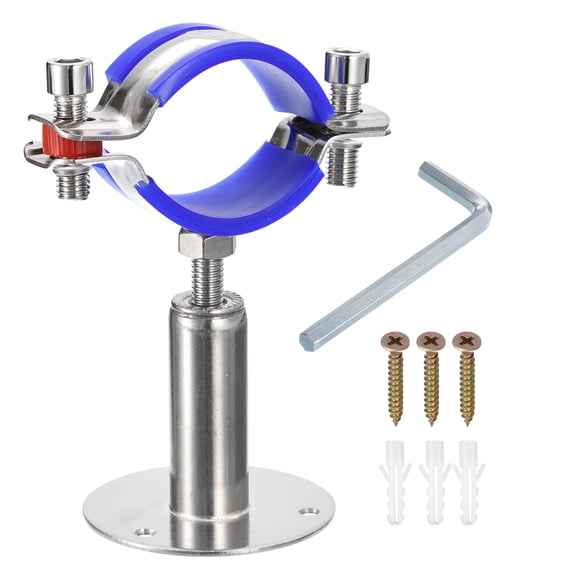 Uxcell Pipe Supports Adjustable Pipe Bracket Clamp Pipe Strap Fit for ...