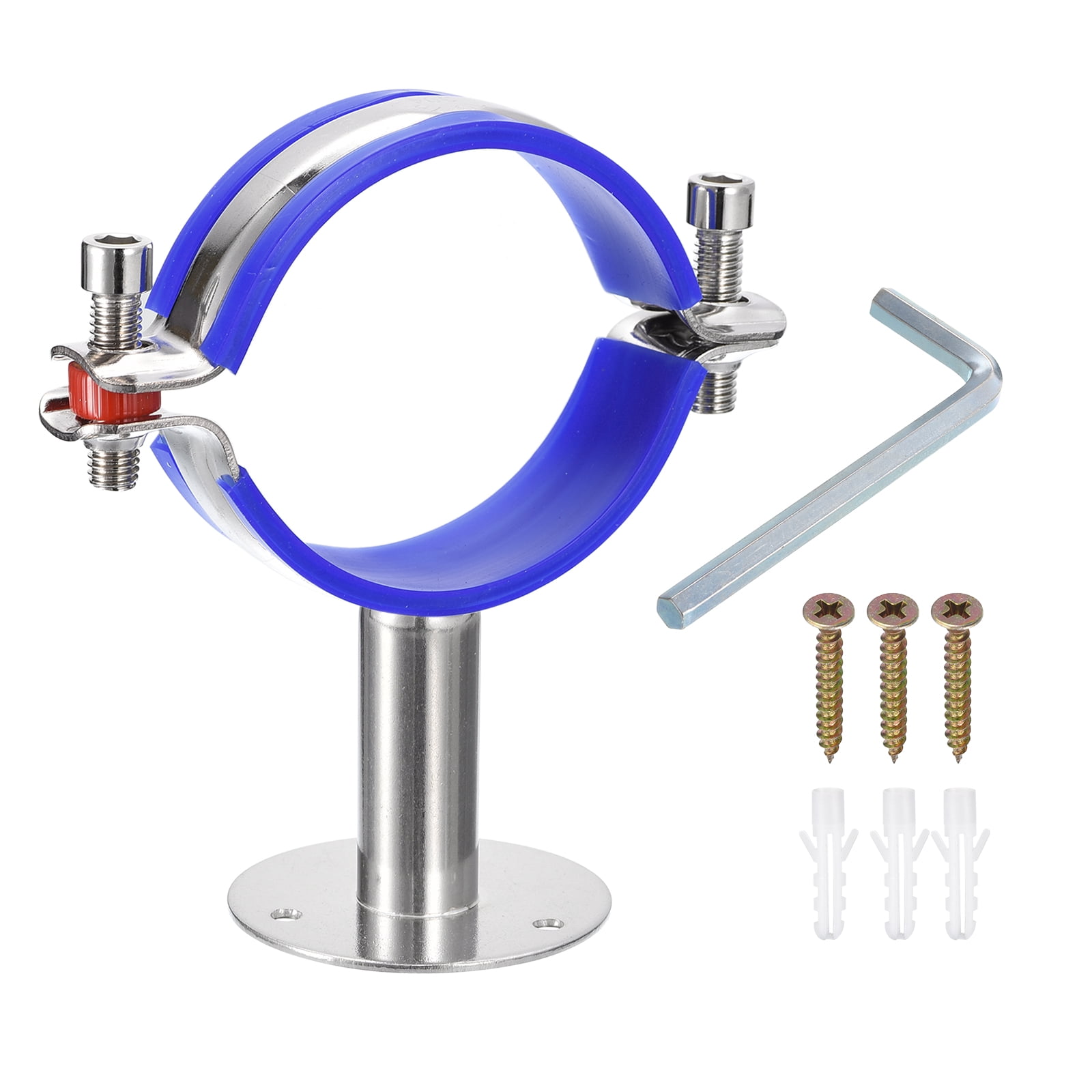 Uxcell Pipe Supports Adjustable Pipe Bracket Clamp Pipe Strap for 70 ...