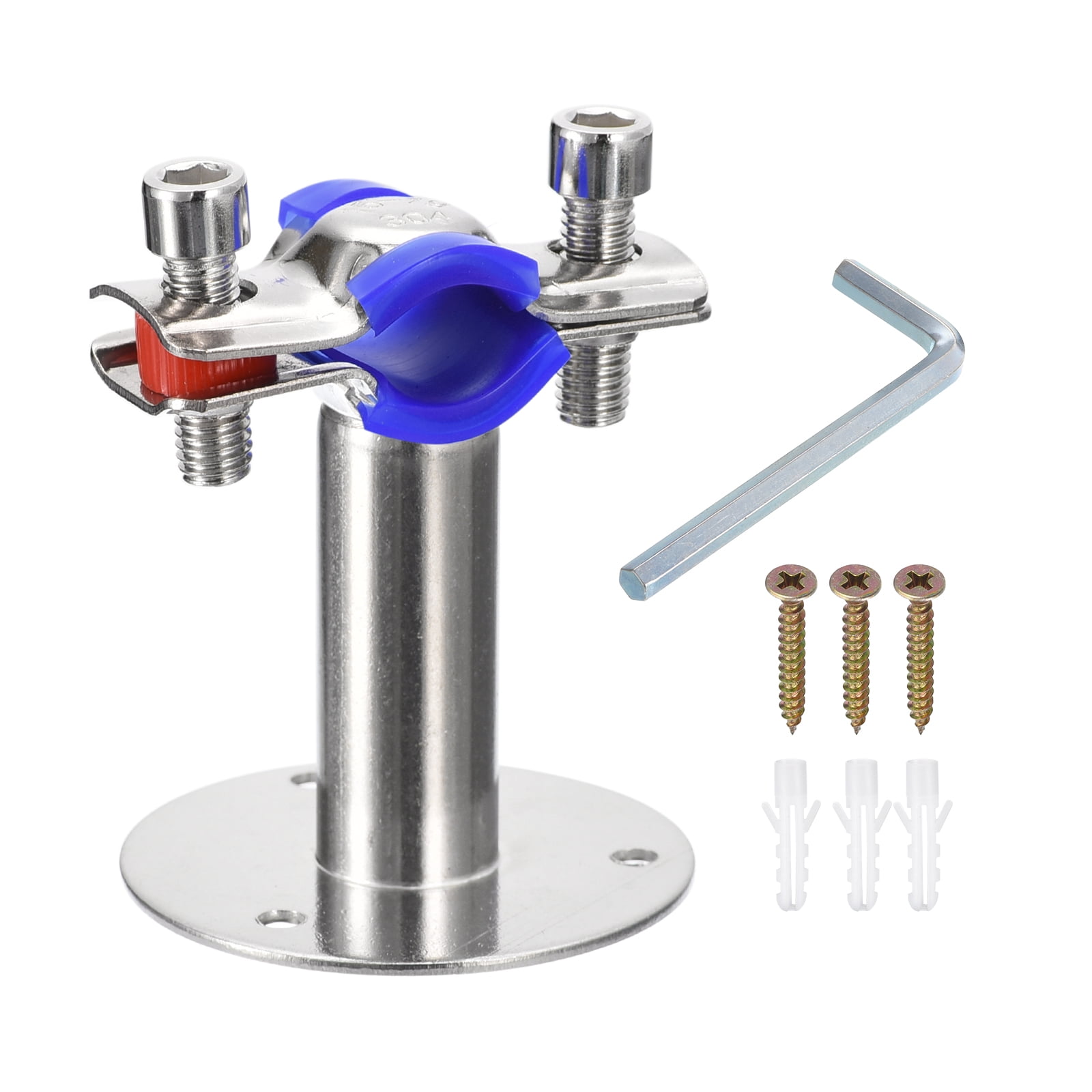 Uxcell Pipe Supports Adjustable Pipe Bracket Clamp Pipe Strap for 15 ...