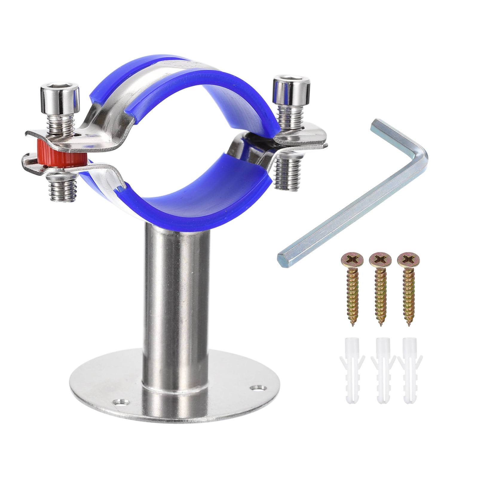 Uxcell Pipe Supports Adjustable Pipe Bracket Clamp Pipe Strap for 45 ...