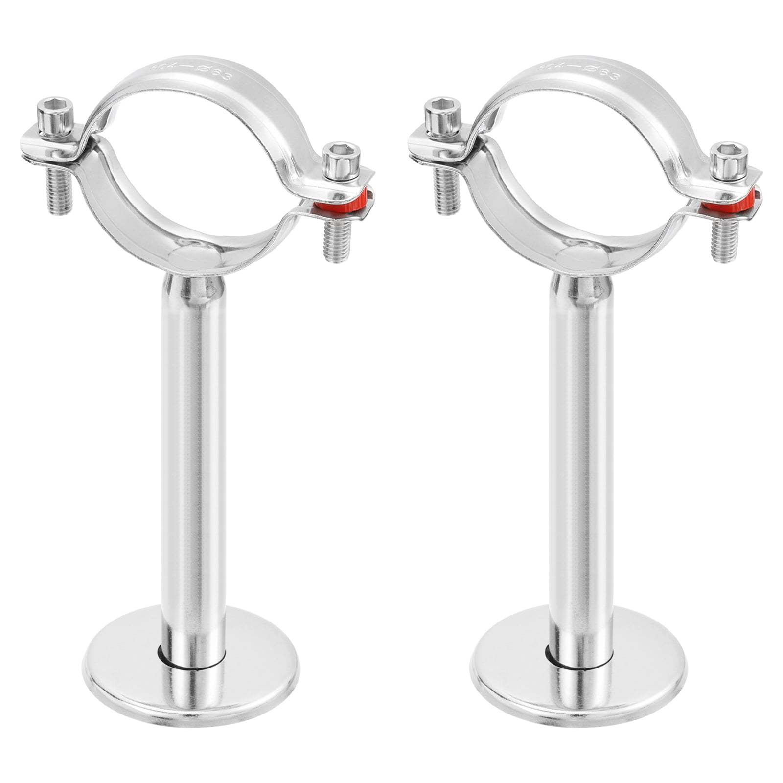 Uxcell Pipe Supports, Stainless Steel Wall Mount Ceiling Mount Pipe ...