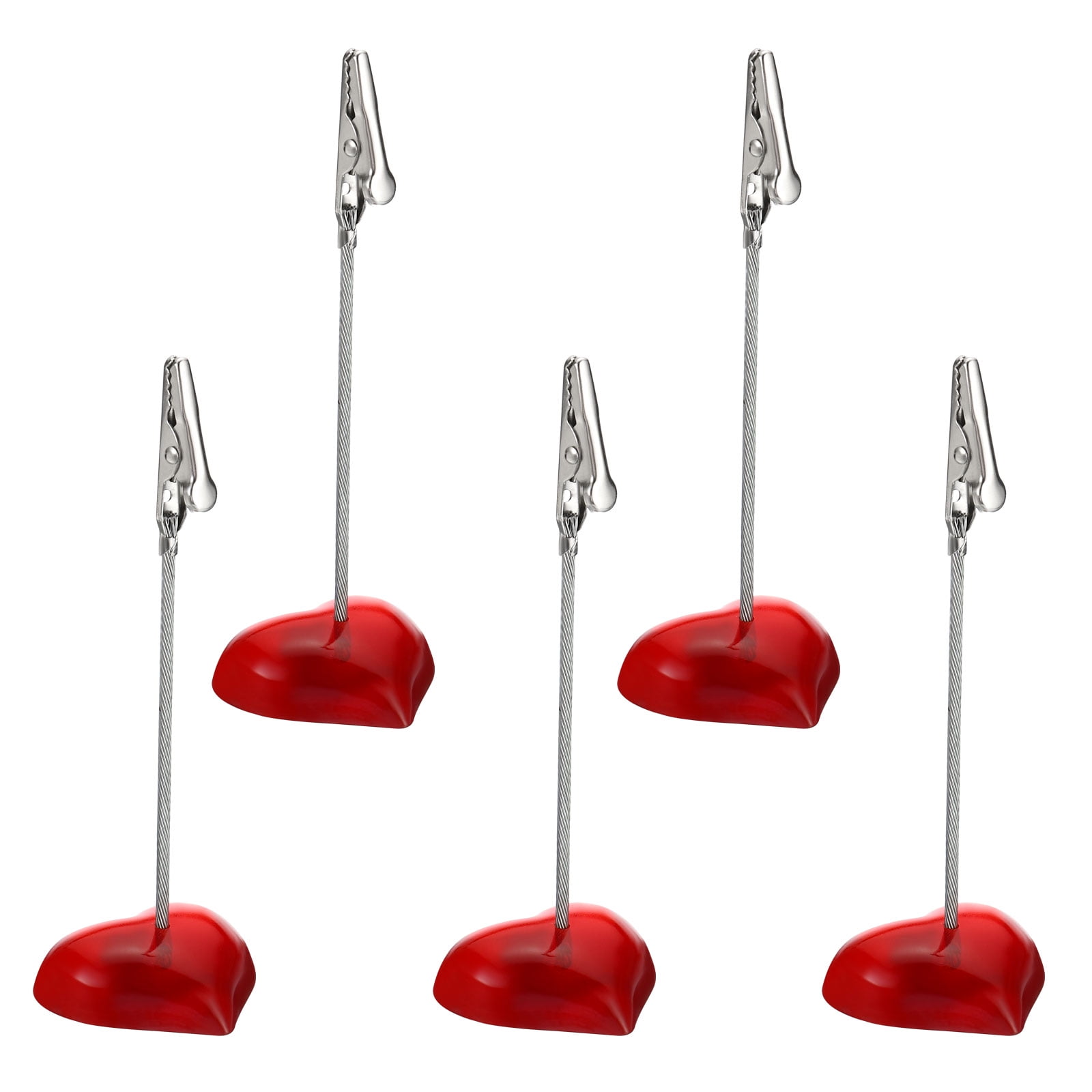 Uxcell Place Card Holder, 5 Pack Memo Clip Holder Stand with Alligator ...
