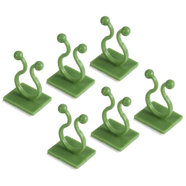 Uxcell Plant Clips, Climbing Fixture Sticky Hook Self Adhesive Binding ...