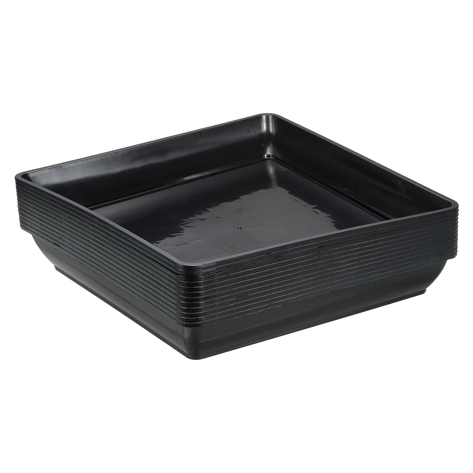 Uxcell Plant Saucers, 12 Inch Square Plastic Drip Trays, 12 Pack for ...
