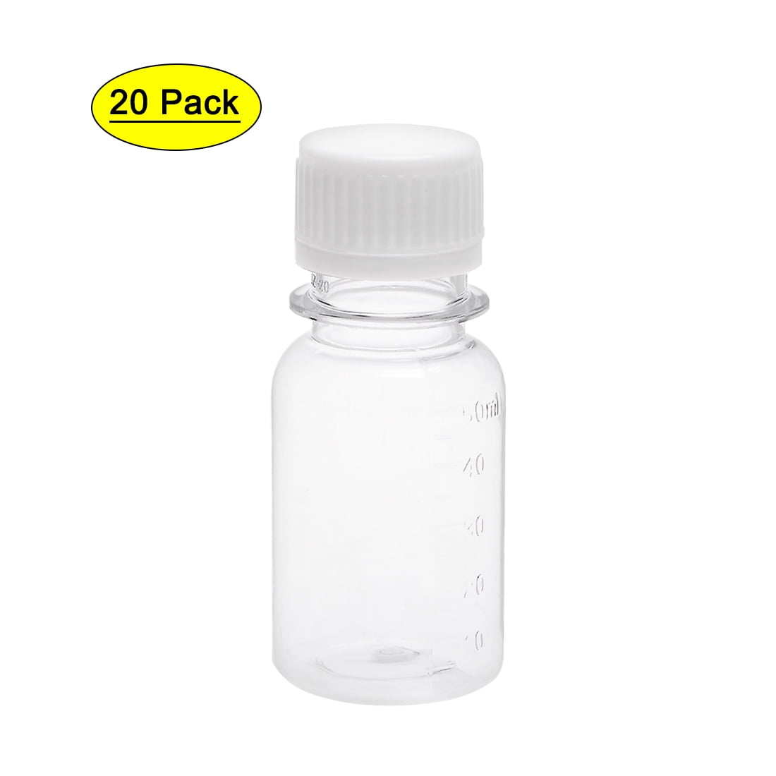 Uxcell Plastic 1.7 oz/50ml Small Mouth Reagent Bottle 20 Pack - Walmart.com
