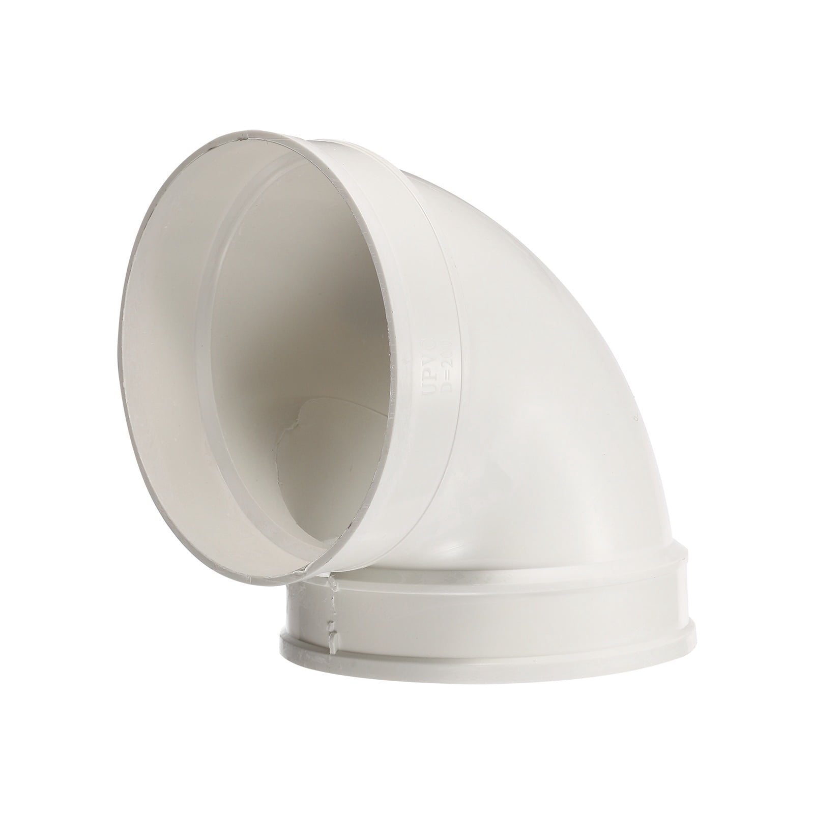 Uxcell Plastic 90 Degree Elbow (8" / 200mm ID, White) - Round Plastic ...