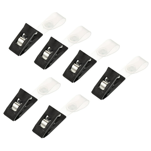 Uxcell Plastic Anti-Wind Clips for Garden Flag Stand Poles Black Clear ...