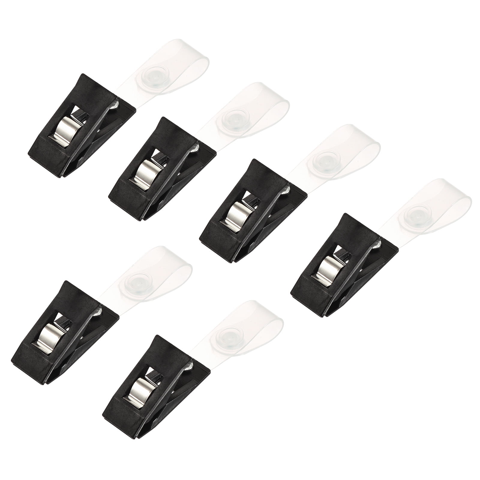 Uxcell Plastic Anti-Wind Clips for Garden Flag Stand Poles Black Clear ...