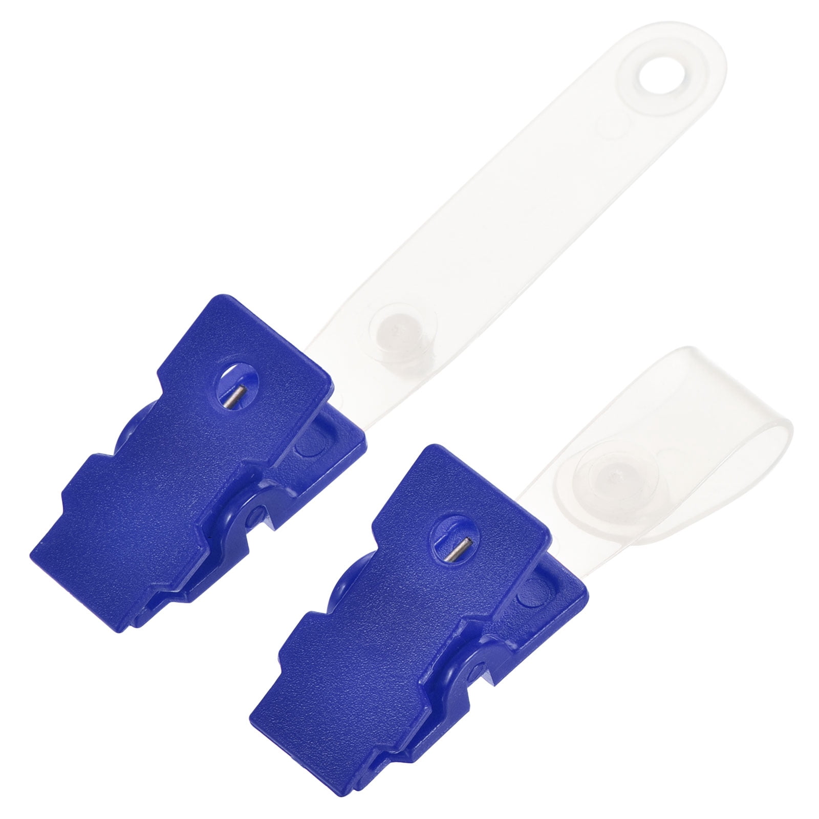 Uxcell Plastic Badge Clips with Clear PVC Straps for ID Cards Holders ...