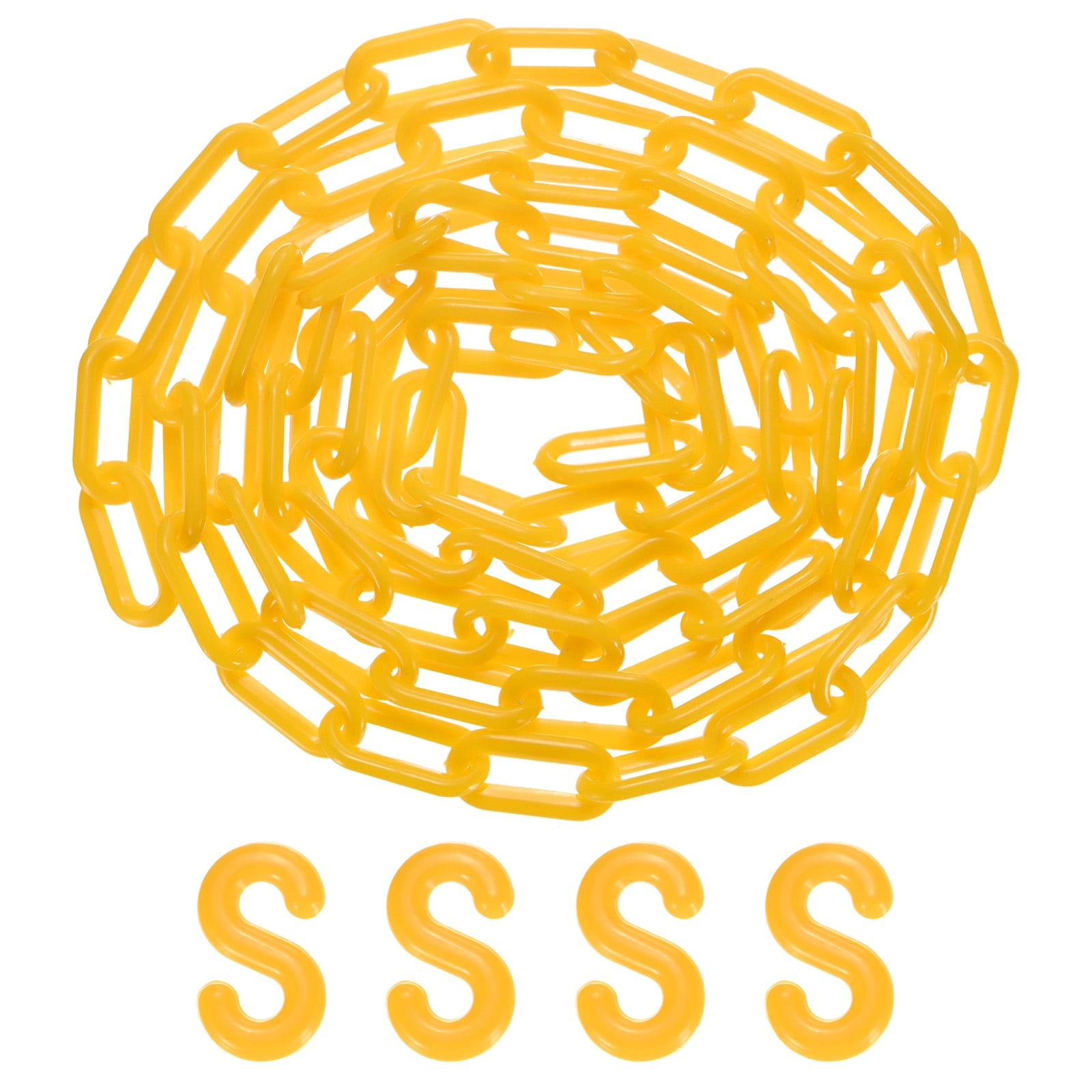 Uxcell Plastic Barriers Chain, 10Ft Length Yellow Plastic Waterproof ...