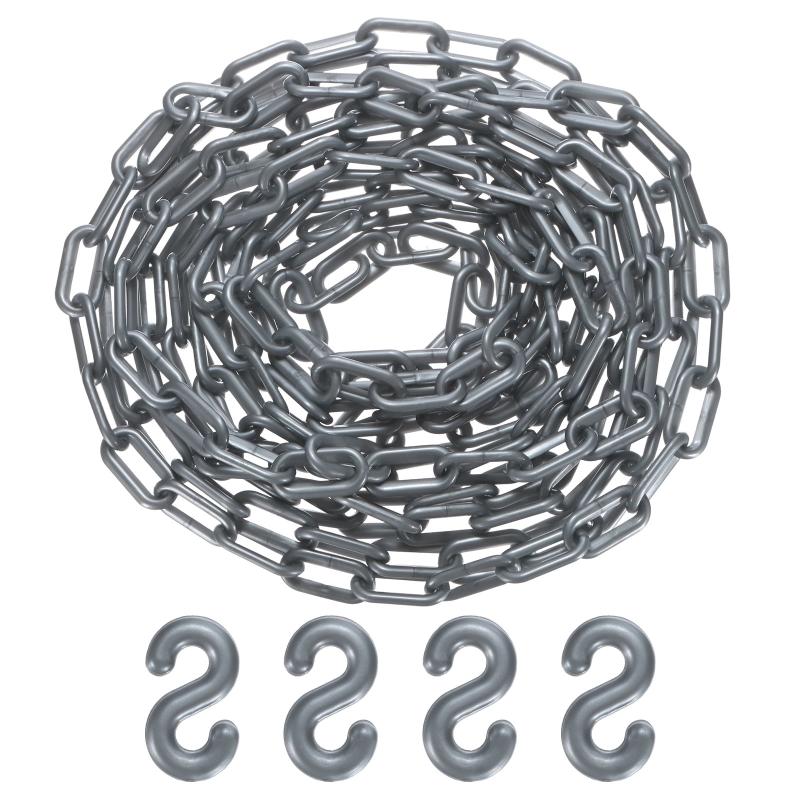 Uxcell Plastic Barriers Chain, 24Ft Length Gray Plastic Waterproof ...